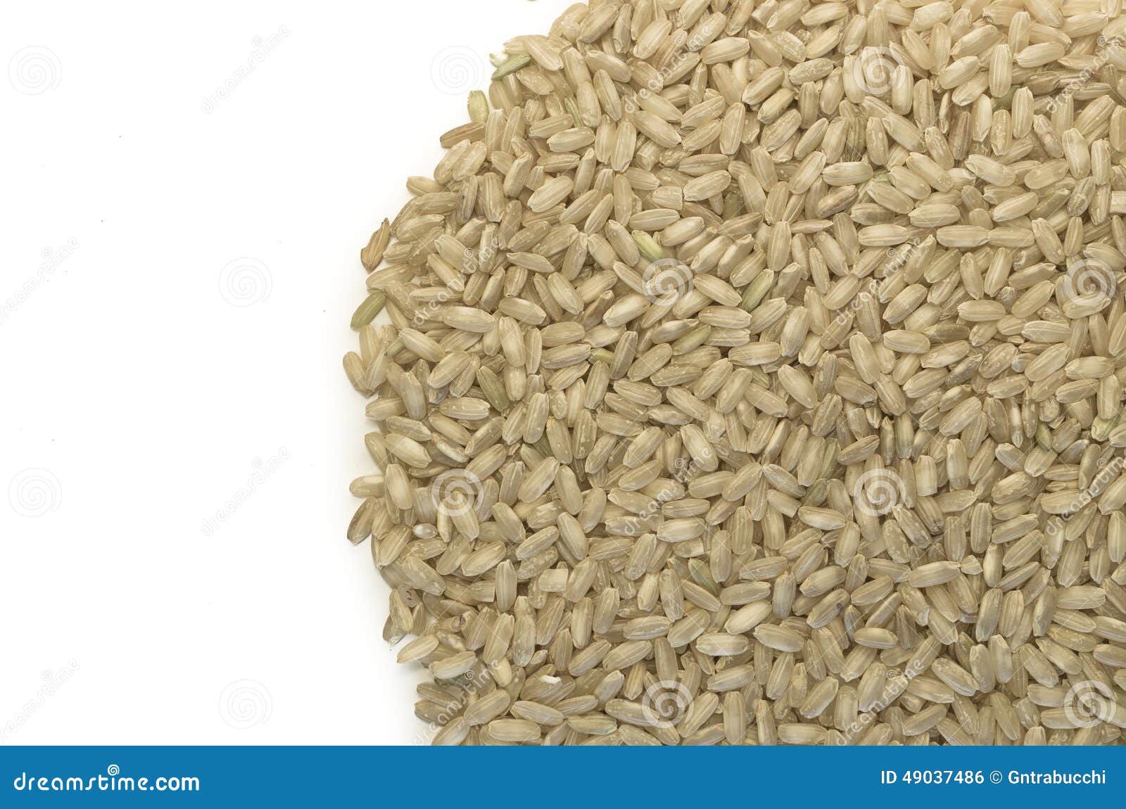 Wholemeal Rice Grains on White Stock Photo - Image of eating, food ...