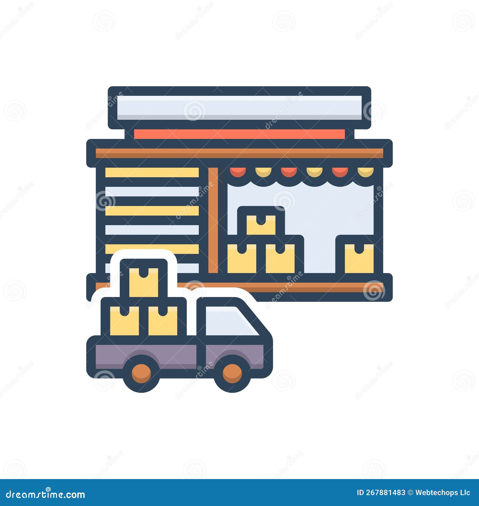 Color Illustration Icon for Wholesale, Wide Ranging and All Inclusive ...