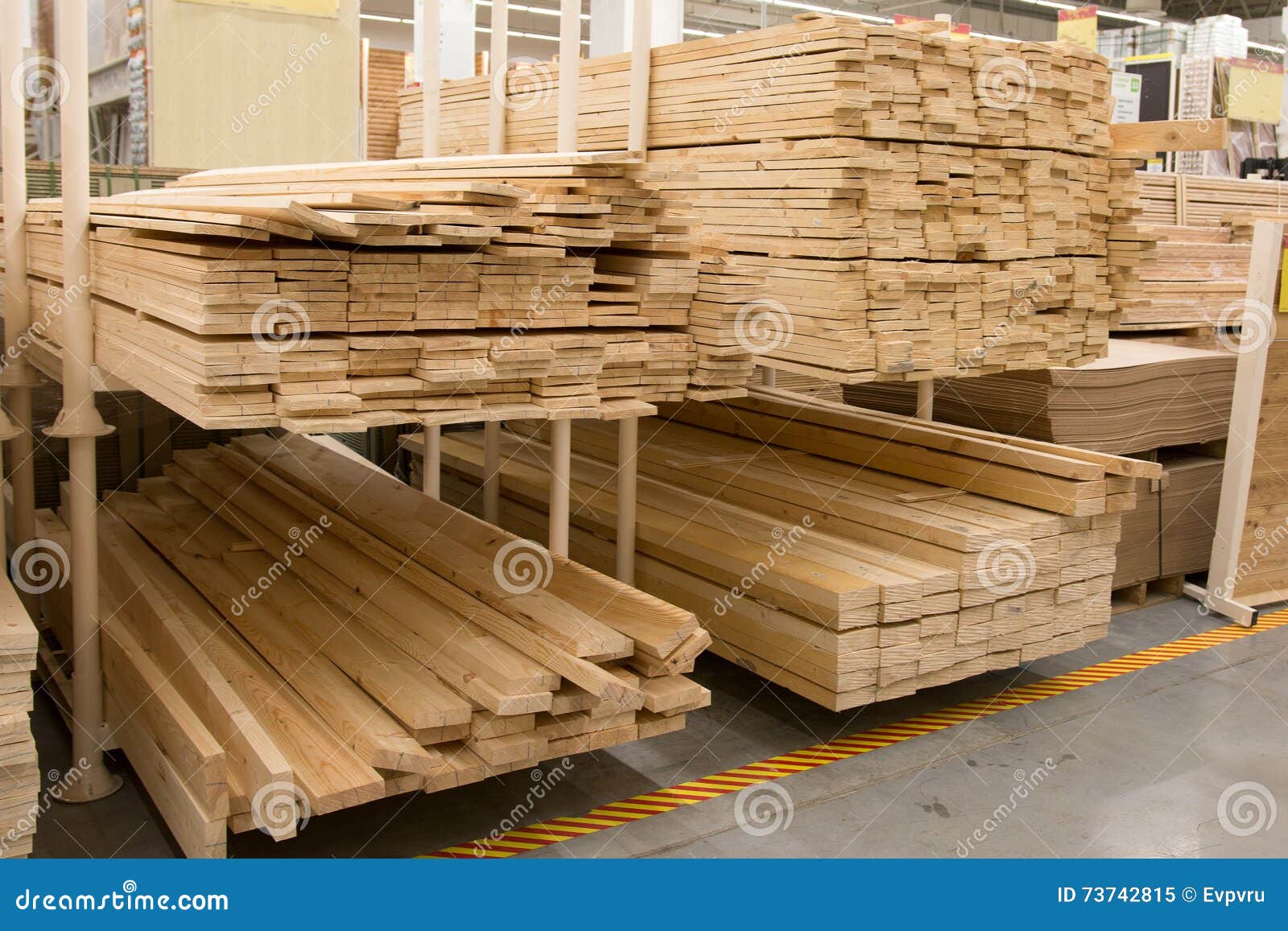 Wholesale Warehouse Building Materials from Wood Stock Image - Image of ...