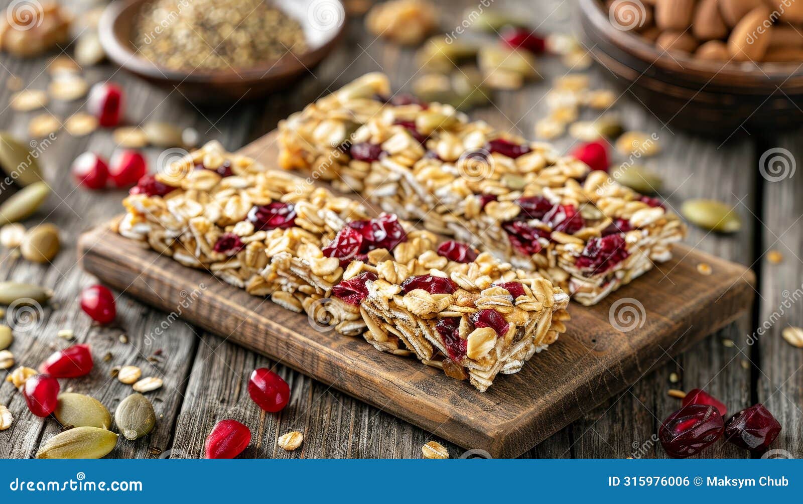 Wholesome Chewy Granola Bars Up Close Stack Displaying Nutritious ...