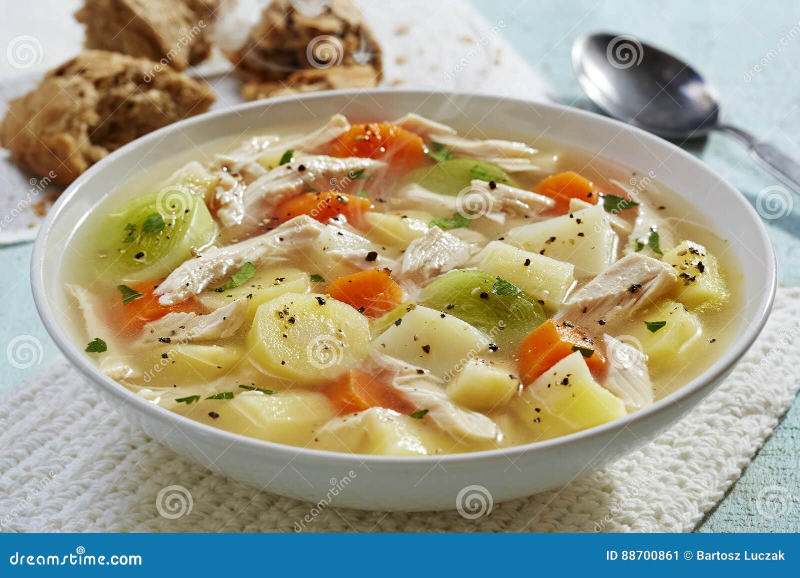 Wholesome Chicken Soup Stew Stock Image - Image of carrot, dinner: 88700861