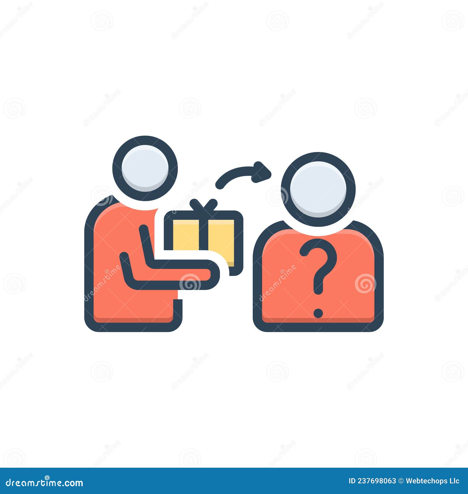 Color Illustration Icon for Whom, Guess and Doubt Stock Illustration ...