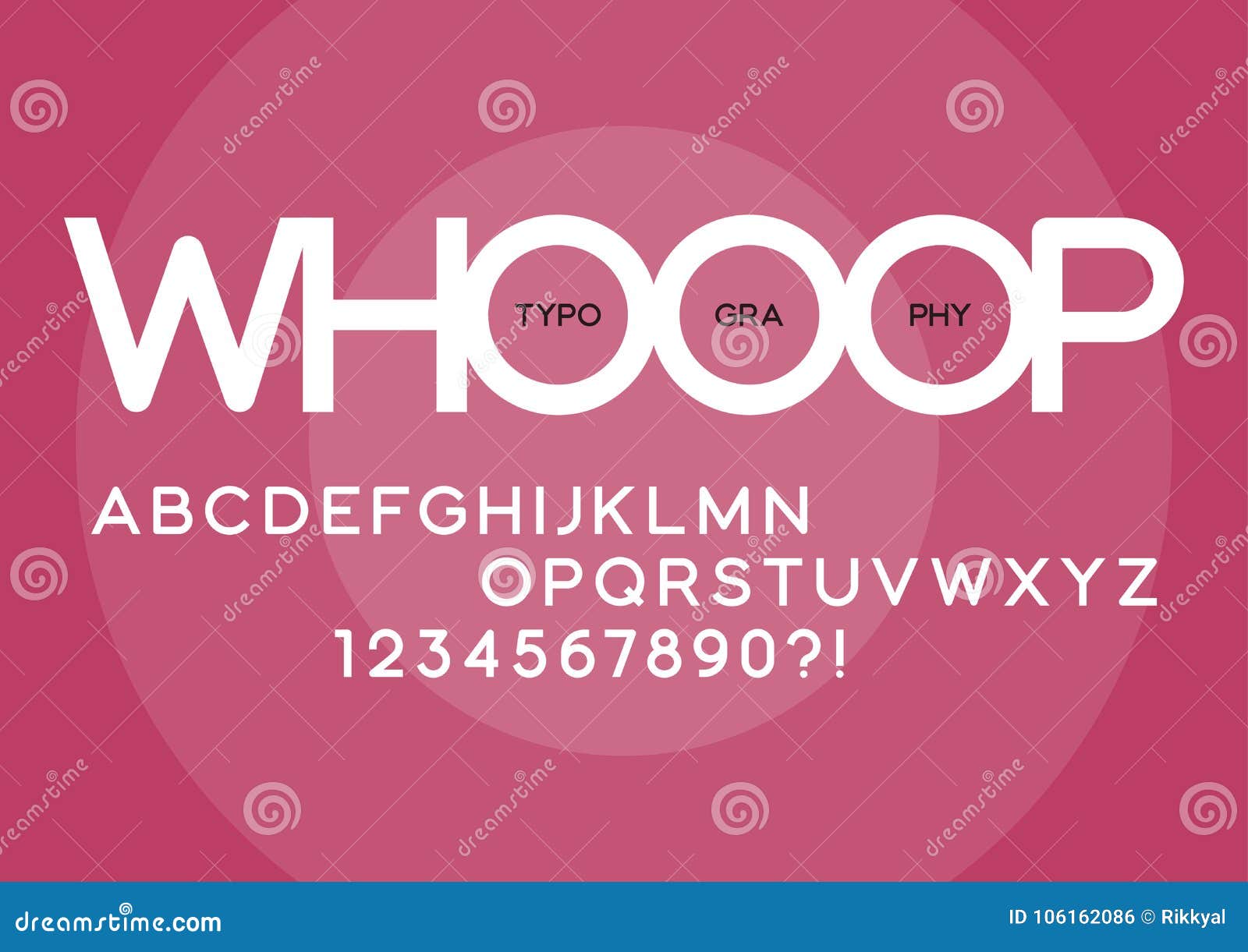 Whooop Rounded Regular Sans Serif Typeface Design. Stock Vector ...