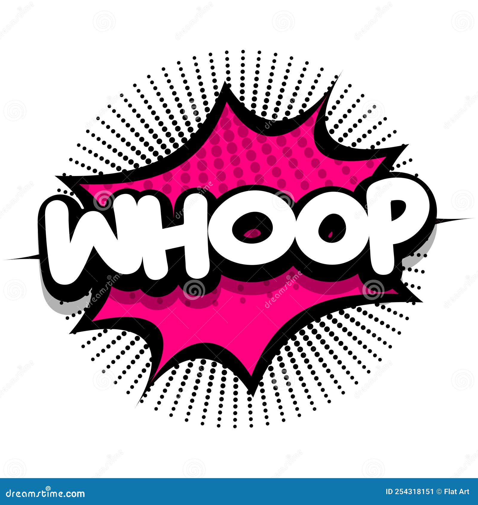 Whoop Comic Book Explosion Bubble Vector Illustration Stock Vector ...