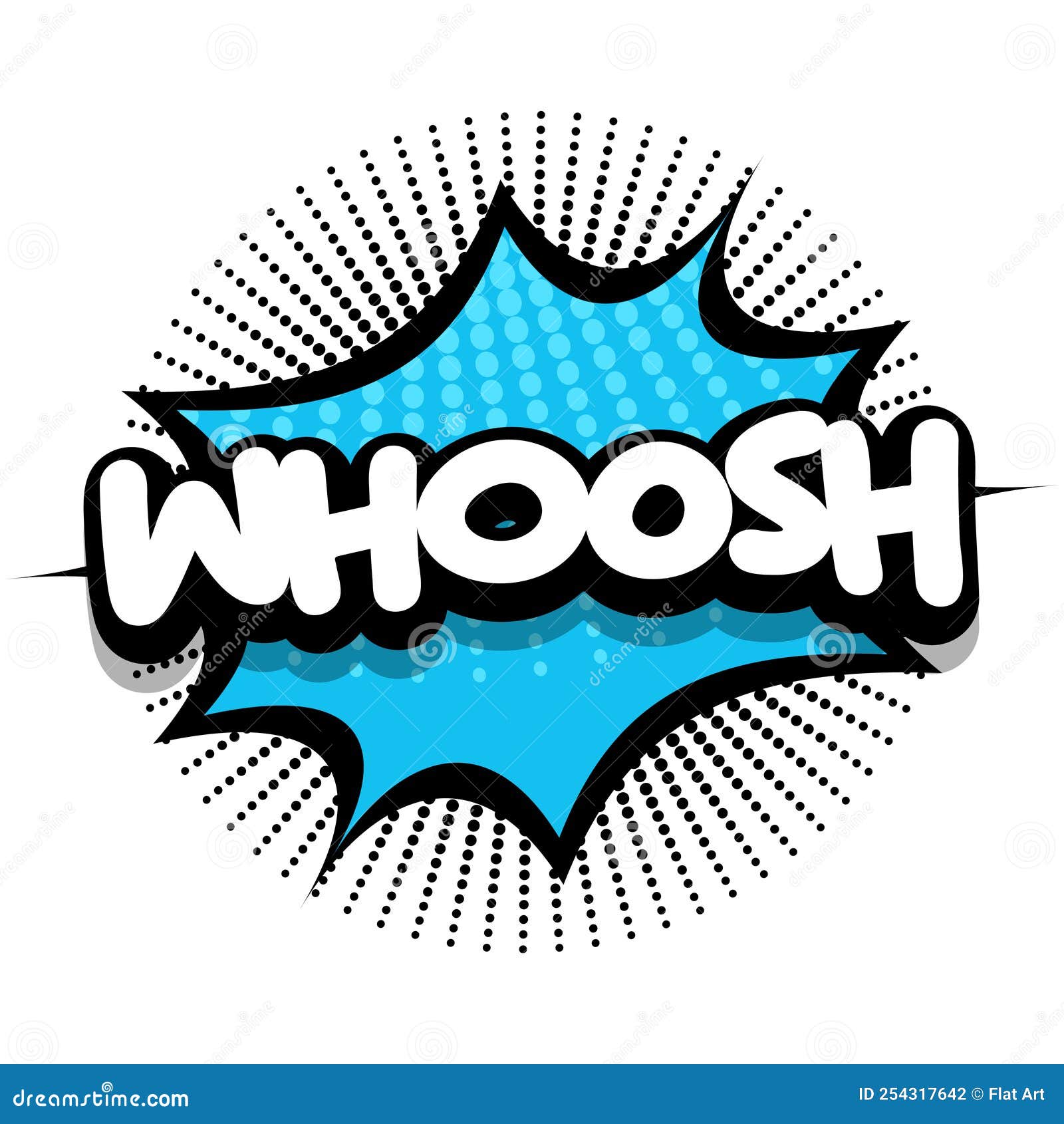 Whoosh Comic Book Explosion Bubble Vector Illustration Stock Vector ...