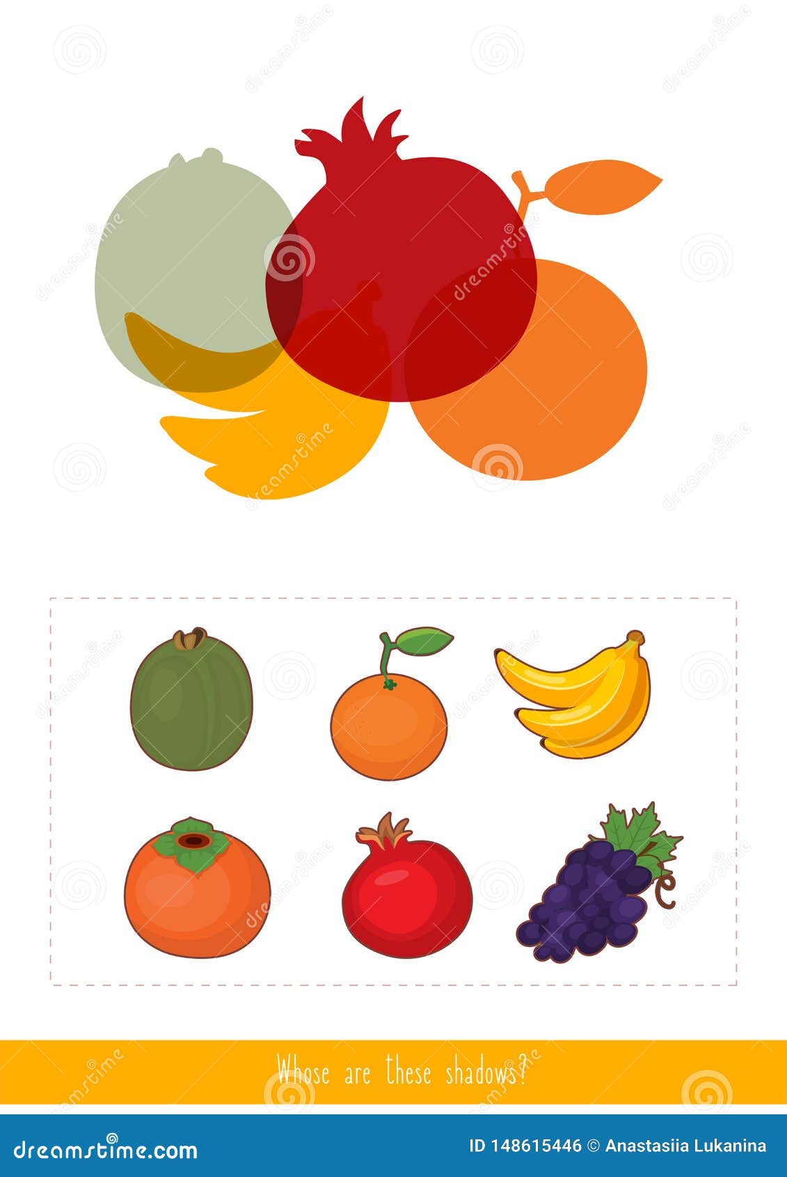 Whose are these shadows stock vector. Illustration of educational ...