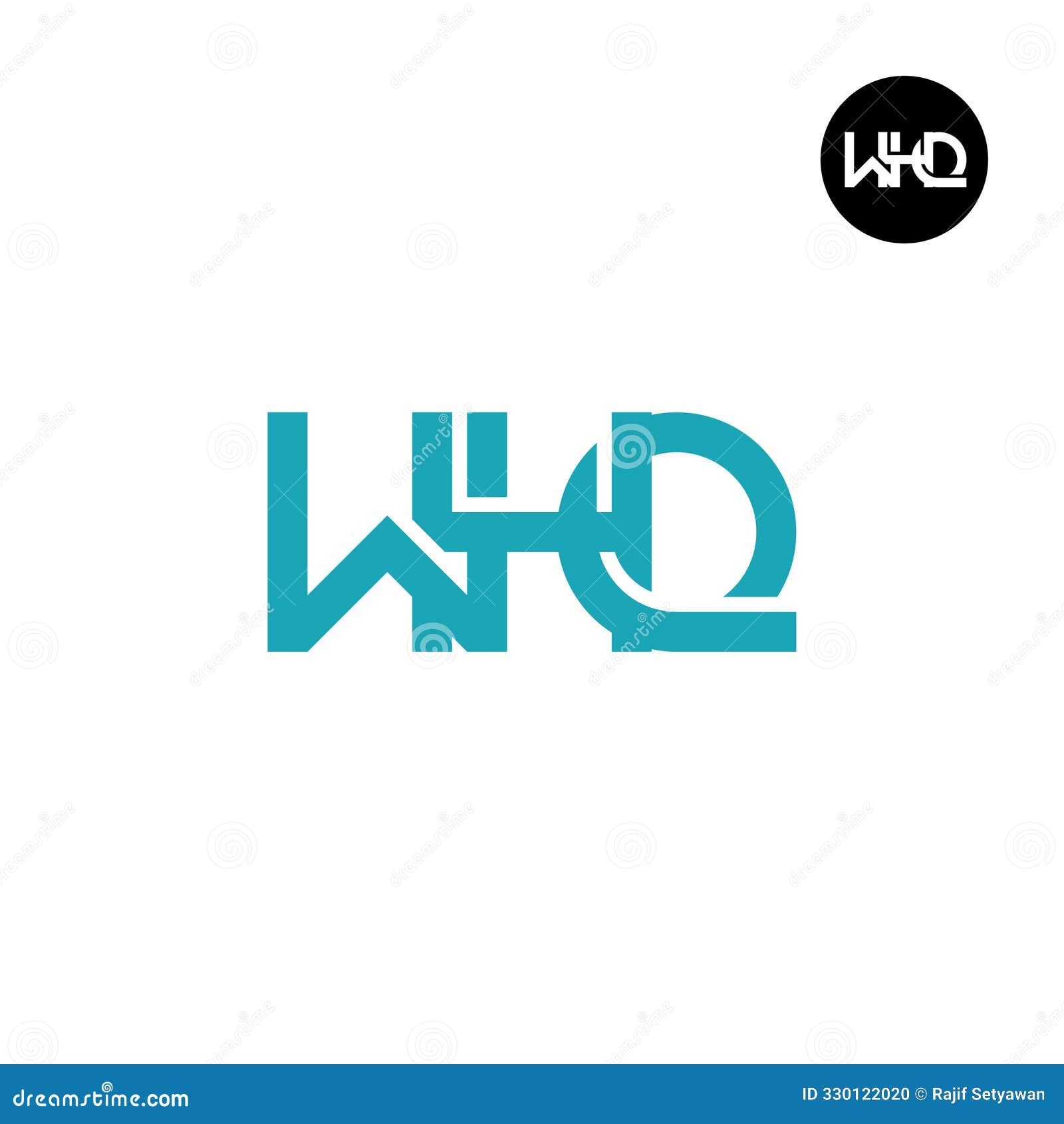 WHQ Logo Letter Monogram Design Stock Vector - Illustration of ...