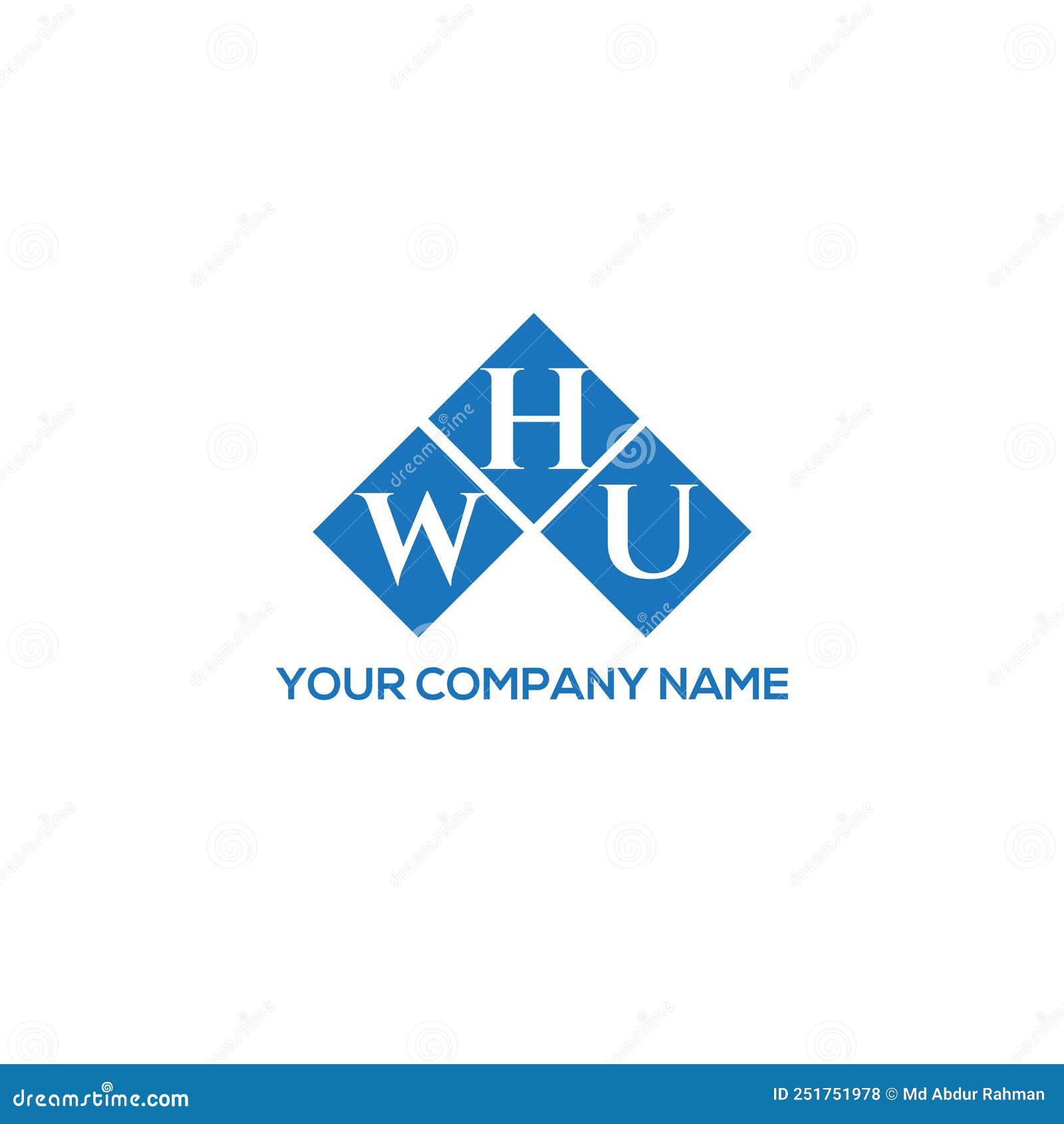 WHU Letter Logo Design on WHITE Background. WHU Creative Initials ...