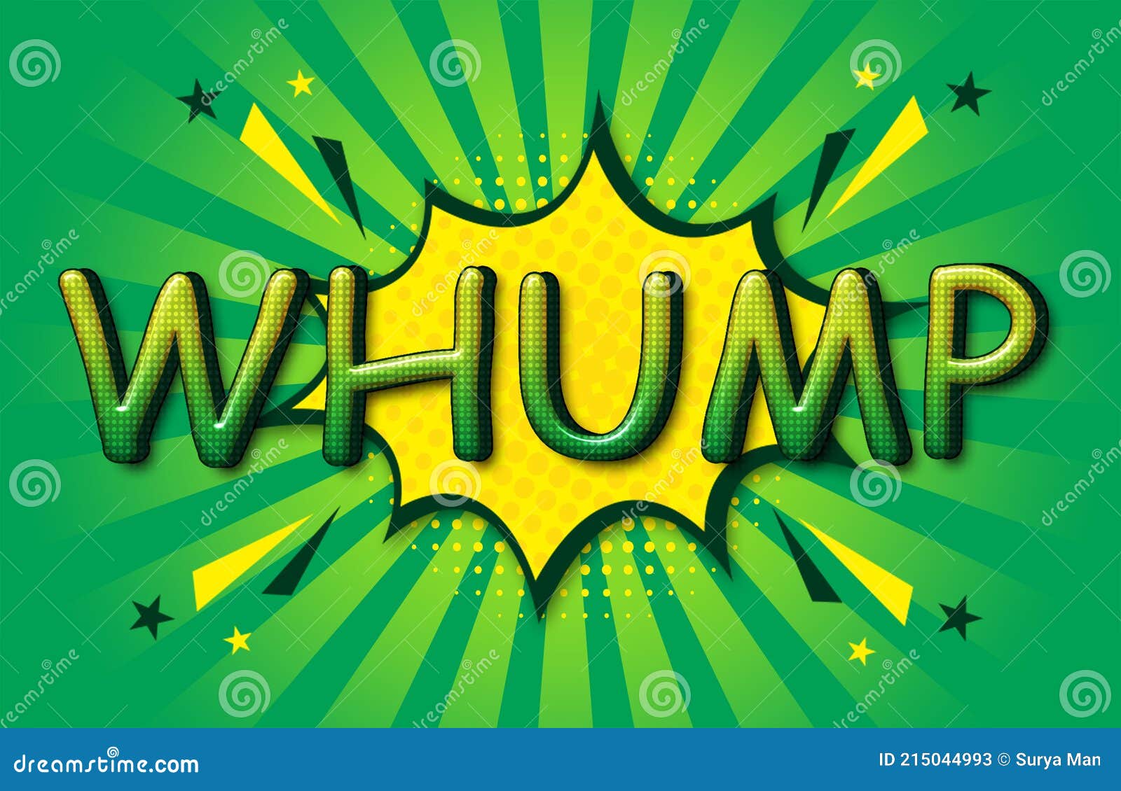 WHUMP Comic Speech 3d Text Style Effect High Resolution Stock Vector ...