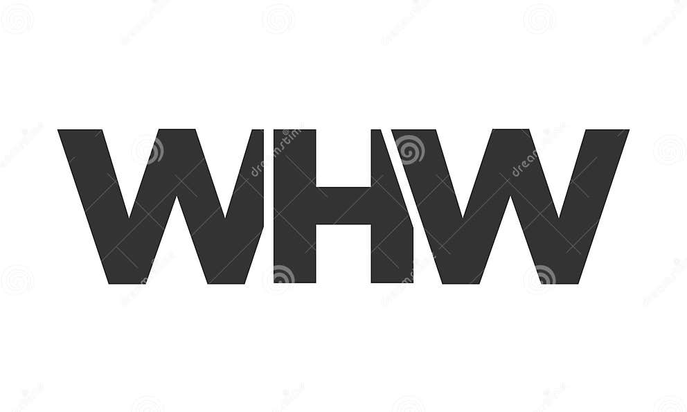 WHW Logo Design Template with Strong and Modern Bold Text. Initial ...