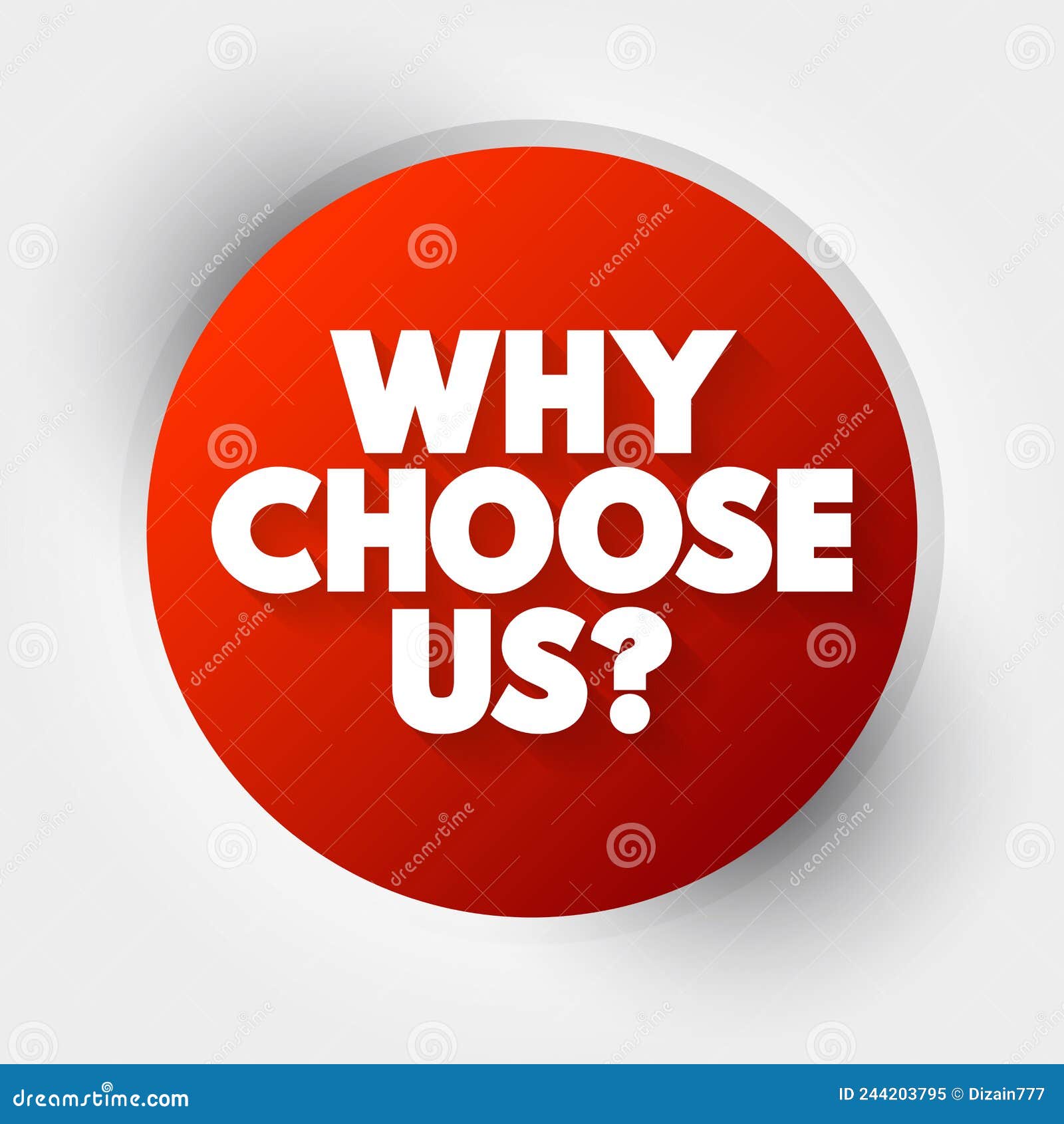 Why Choose Us Question Text, Concept Background Stock Illustration ...