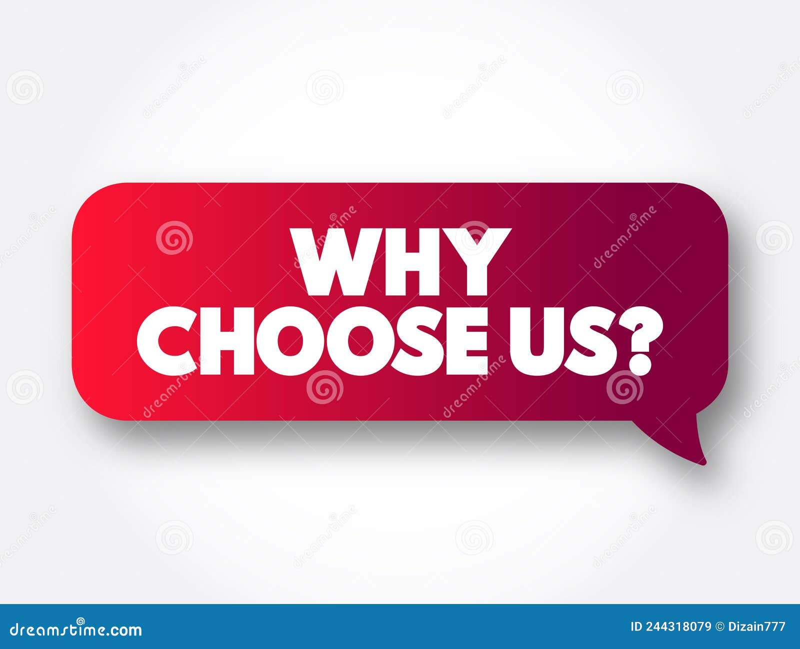 Why Choose Us Question Text Message Bubble, Concept Background Stock ...