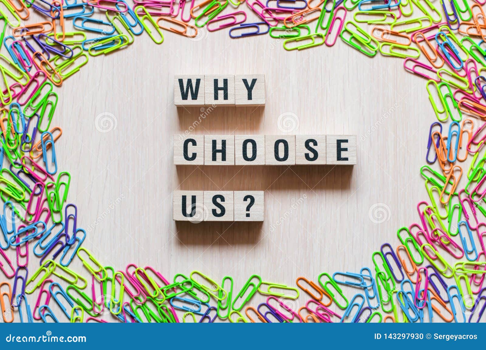 Why Choose Us Words Concept Stock Photo - Image of alphabet, pick ...
