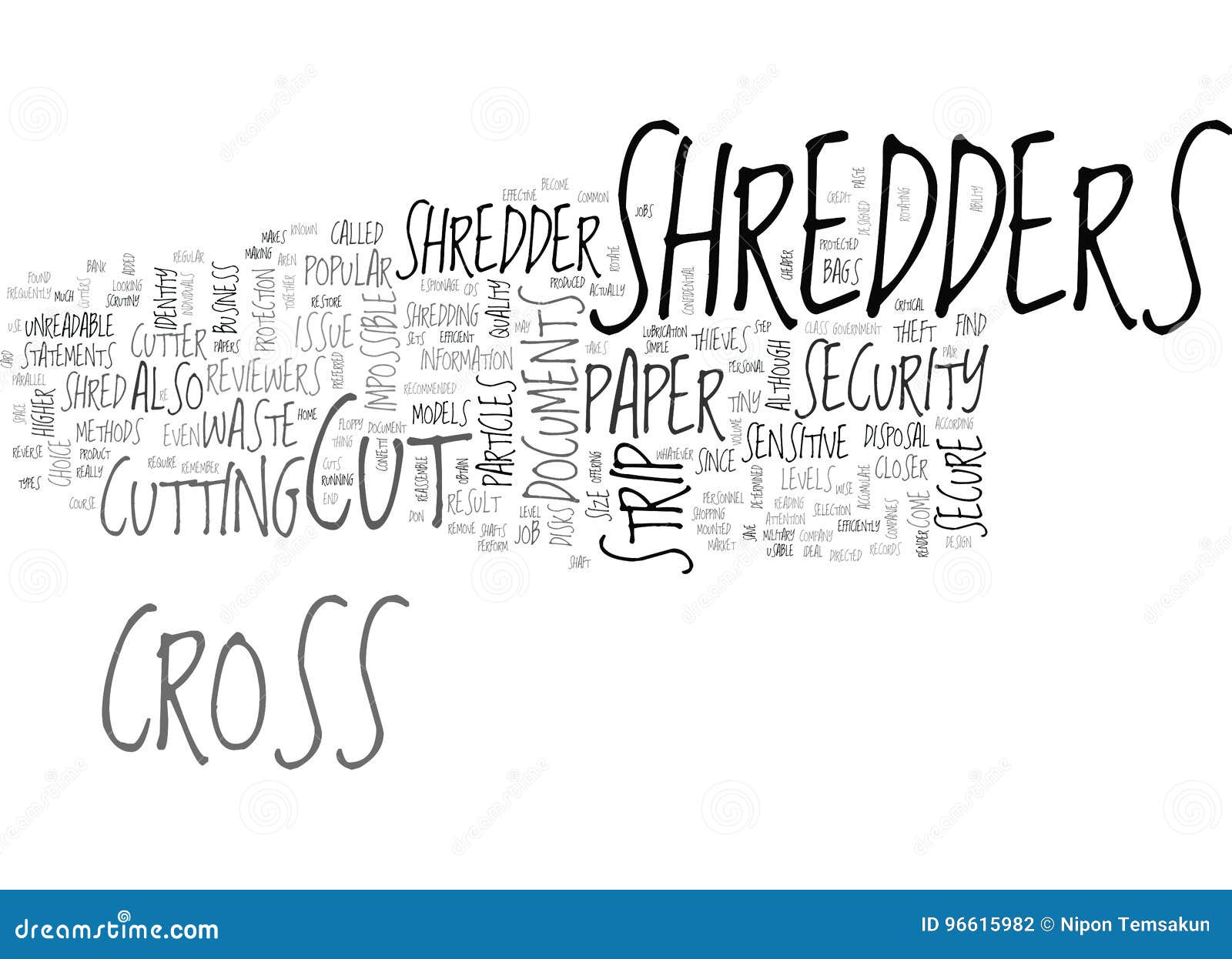 Why Cross Cut Paper Shredders are so Popular Word Cloud Stock ...