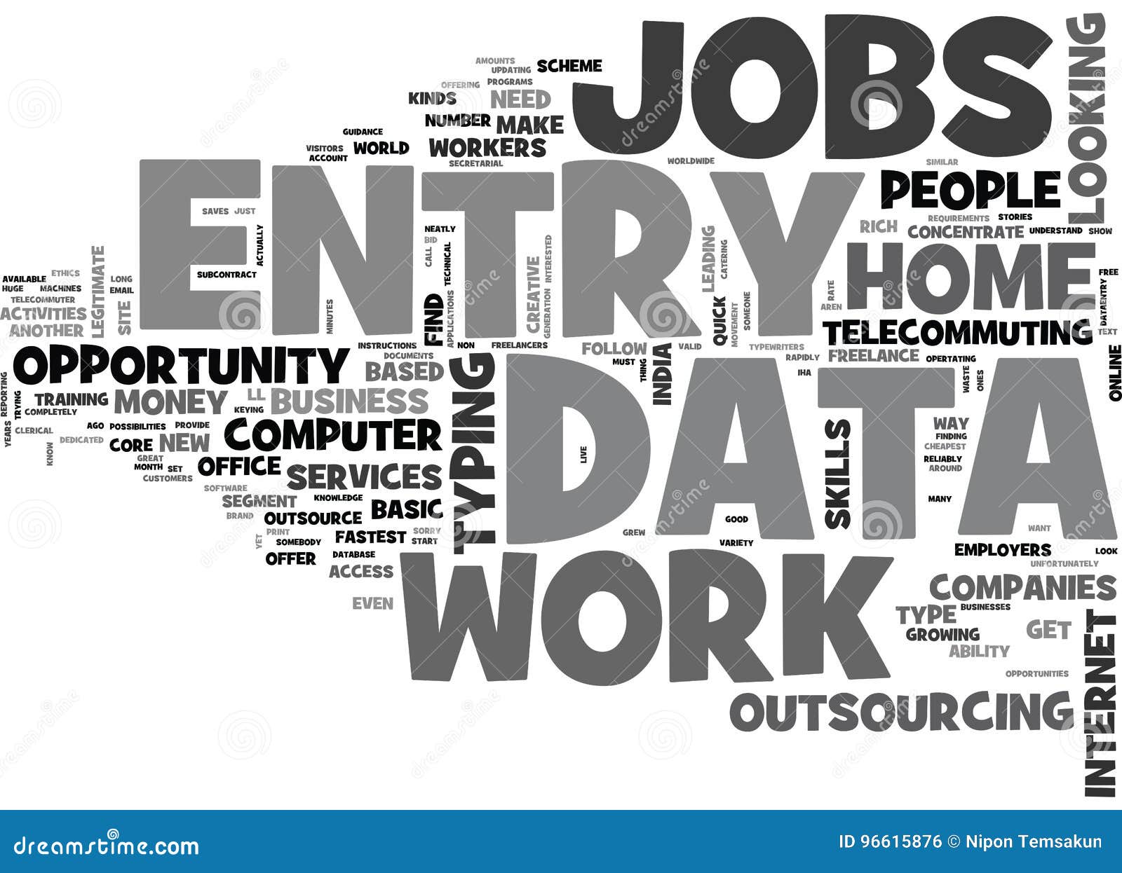 Why Data Entry Work from Home Word Cloud Stock Illustration ...