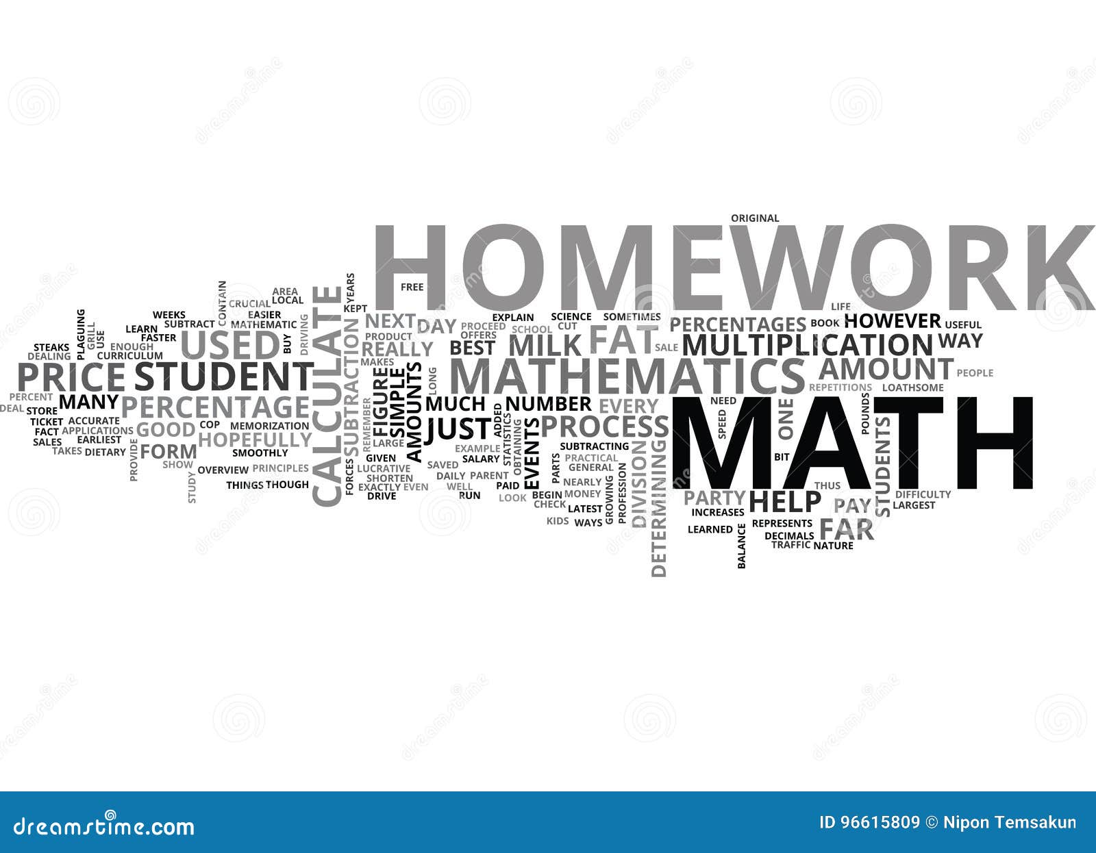 Why Do Math Homework Word Cloud Stock Illustration - Illustration of ...