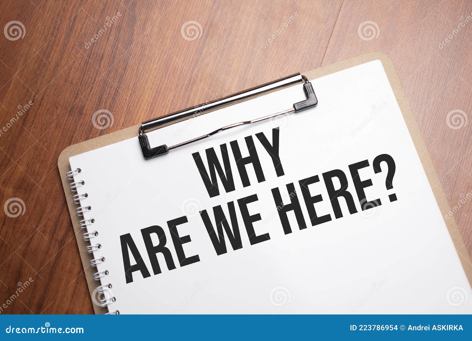 Why are we Here Text on White Paper on the Wood Table Stock Photo ...