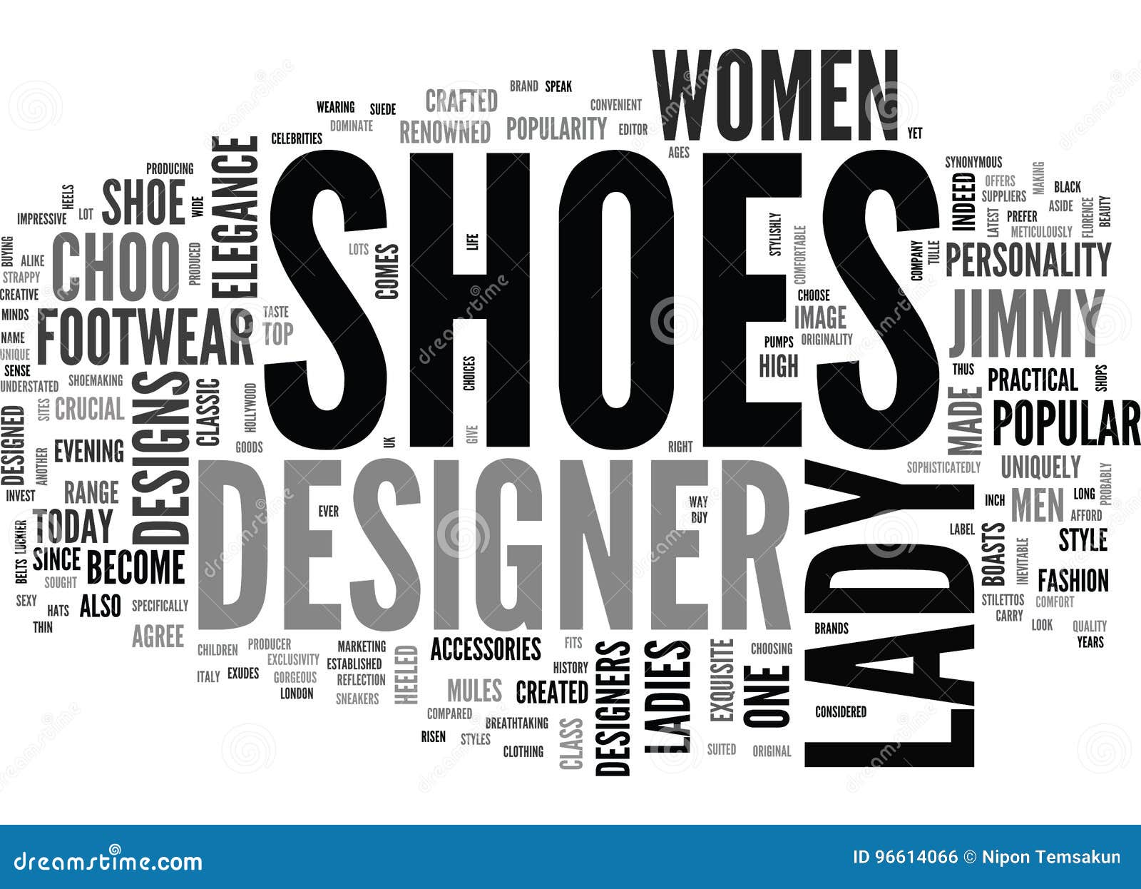 Why Lady Designer Shoes are Special Word Cloud Stock Illustration ...