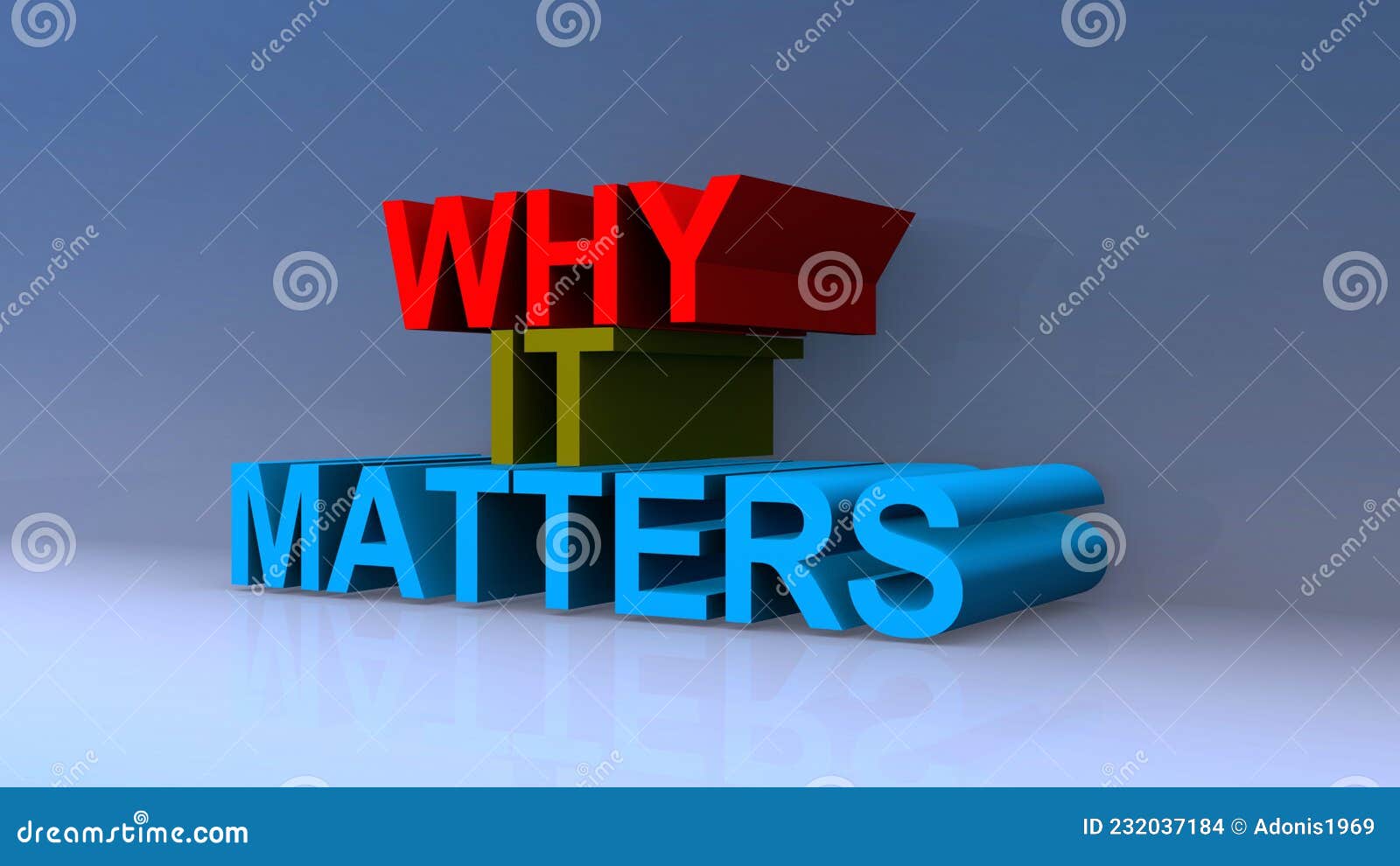 Why it matters on blue stock illustration. Illustration of document ...