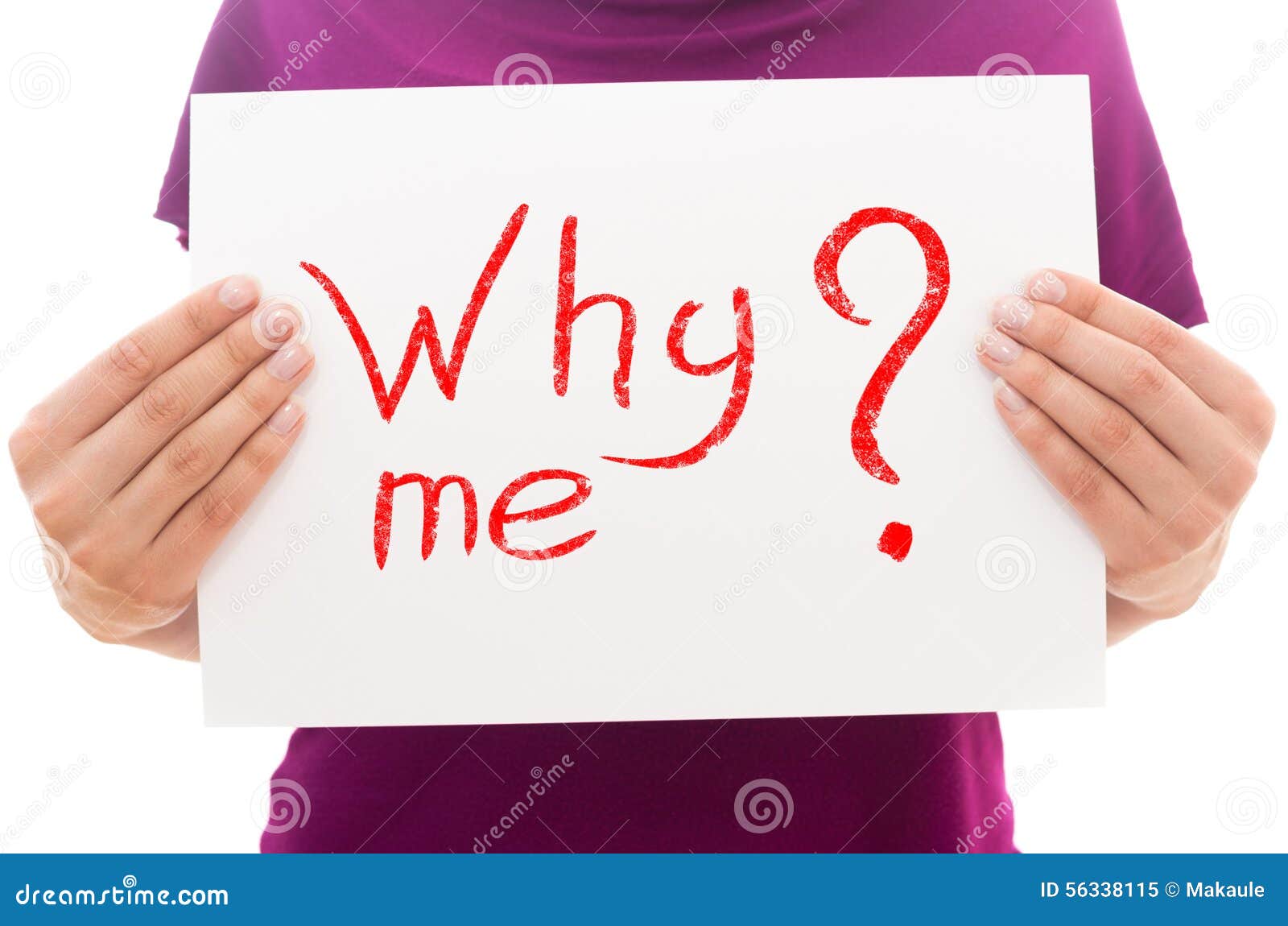 Why me stock image. Image of message, white, sheet, woman - 56338115