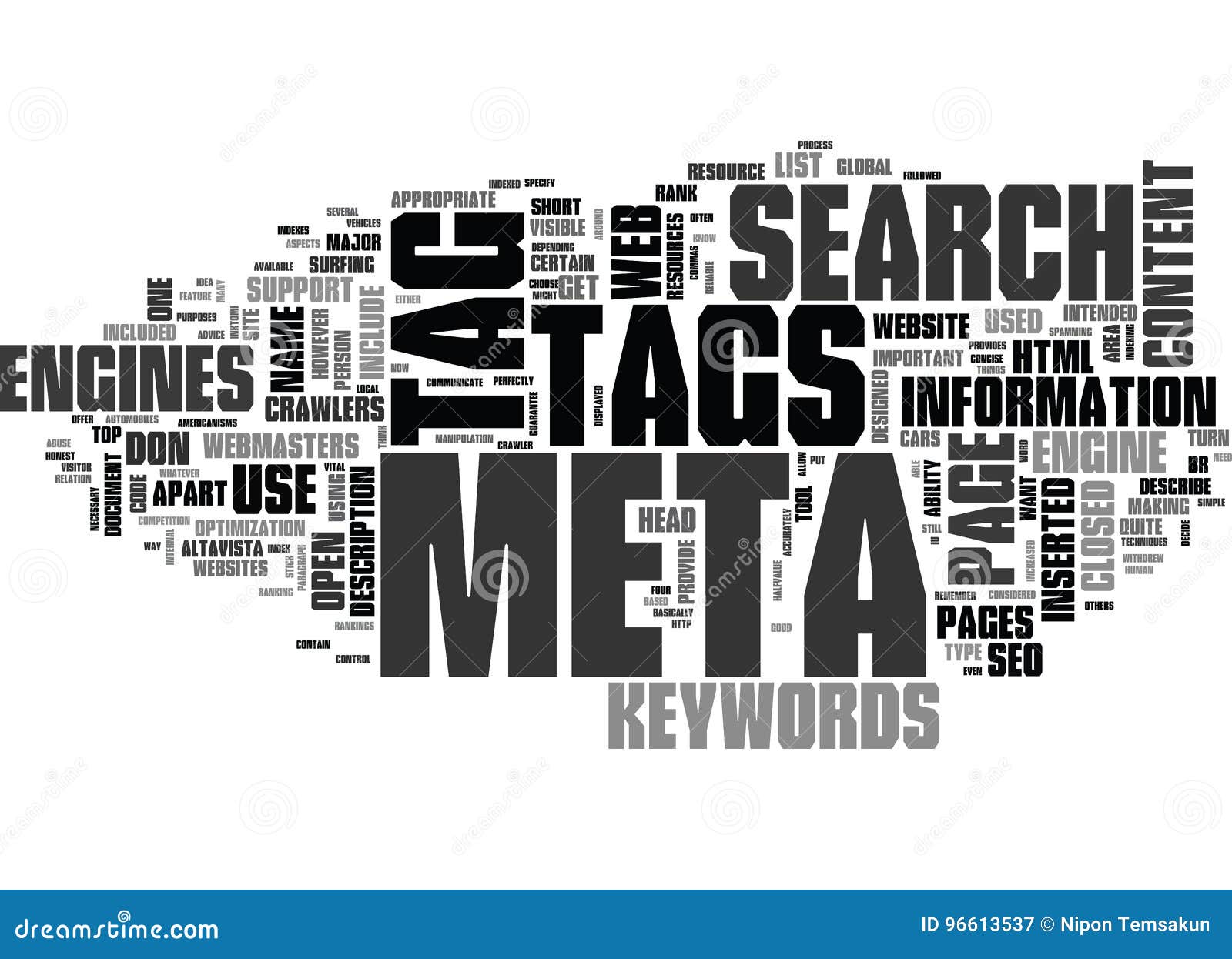 Why Meta Tags Usedword Cloud Stock Illustration - Illustration of page ...