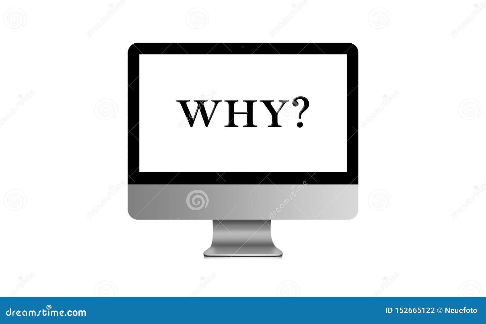 Why Question on Laptop on White Background 3d Illustration Stock ...