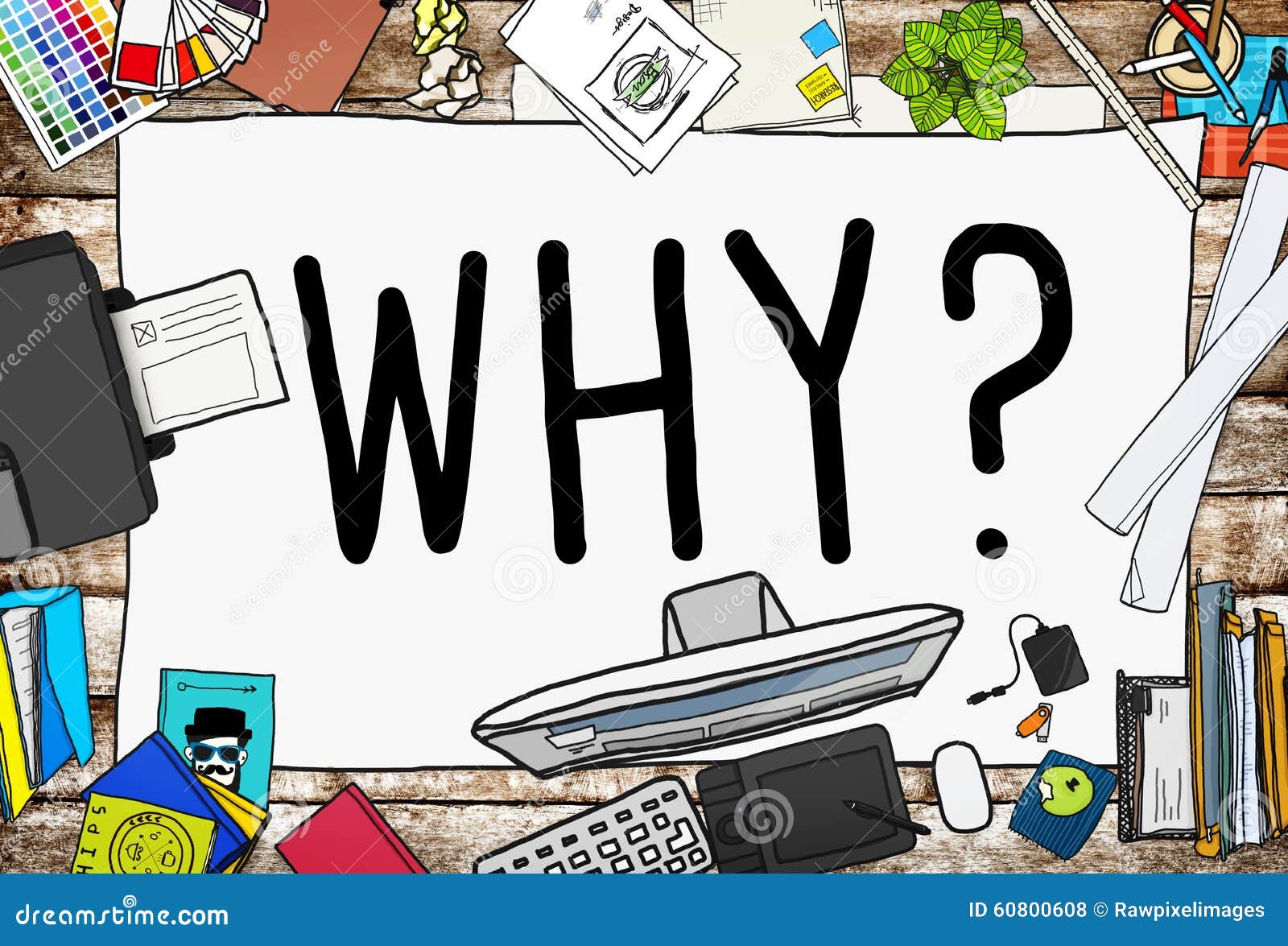 Why Question Reason Curious Confuse Concept Stock Illustration ...