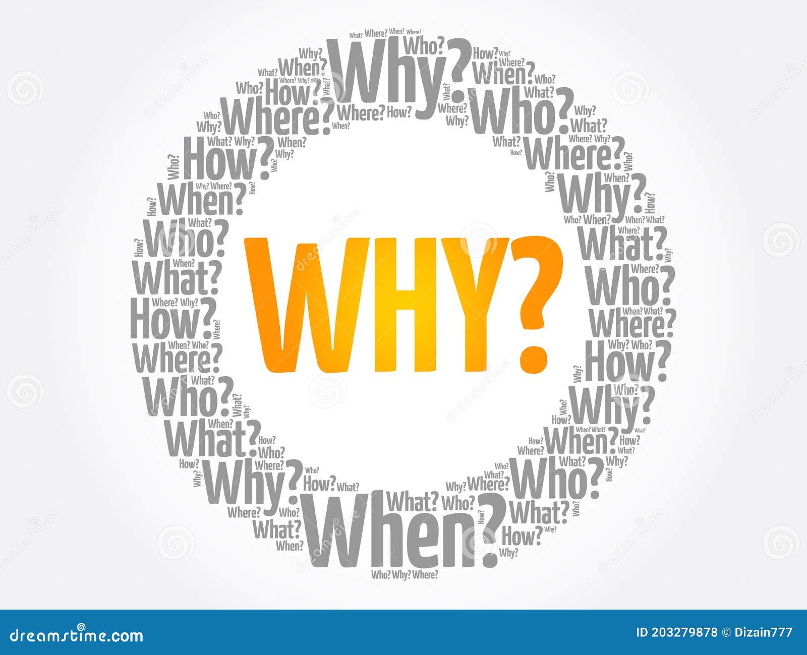 WHY? Question Word Cloud Background Stock Illustration - Illustration ...