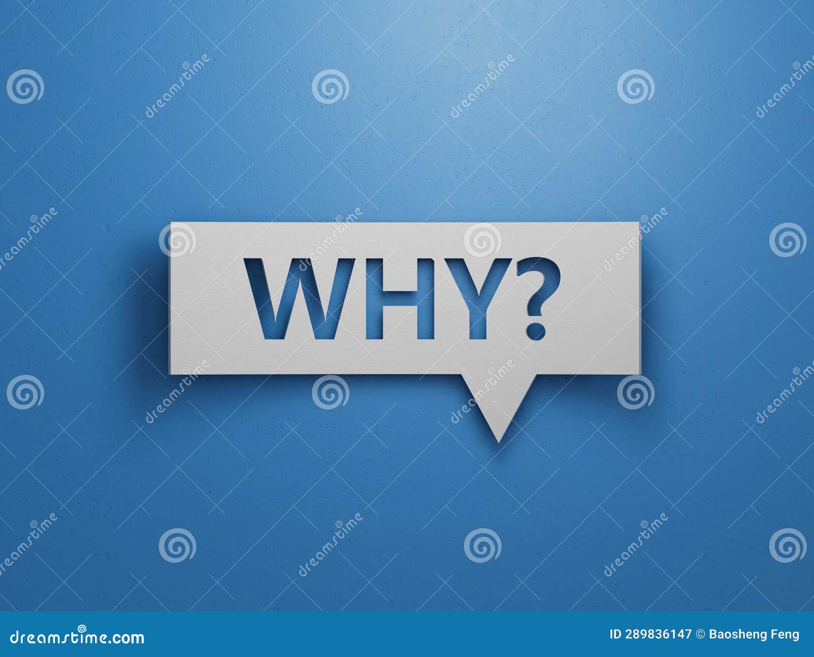 Why? - Speech Bubble. Minimalist Abstract Design with White Cut Out ...