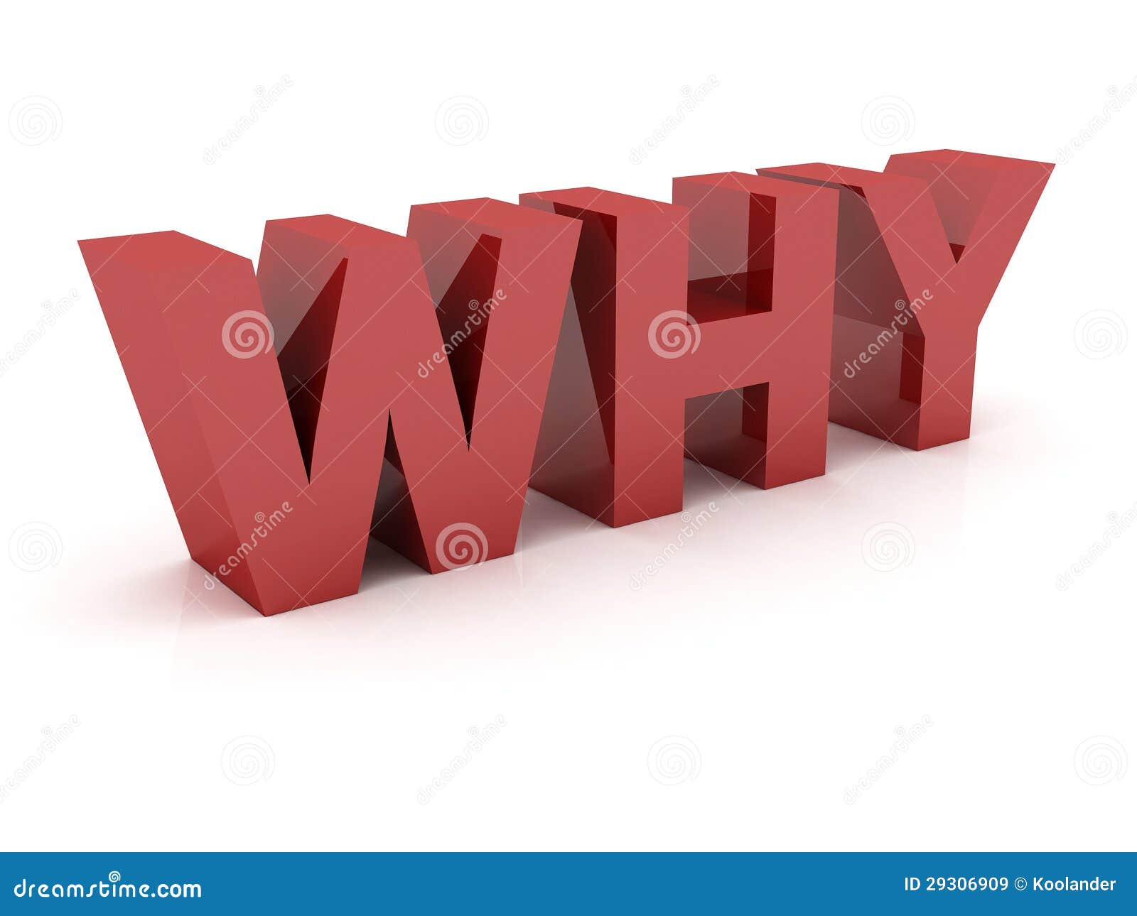 Why text in 3D - Red color stock illustration. Illustration of ...
