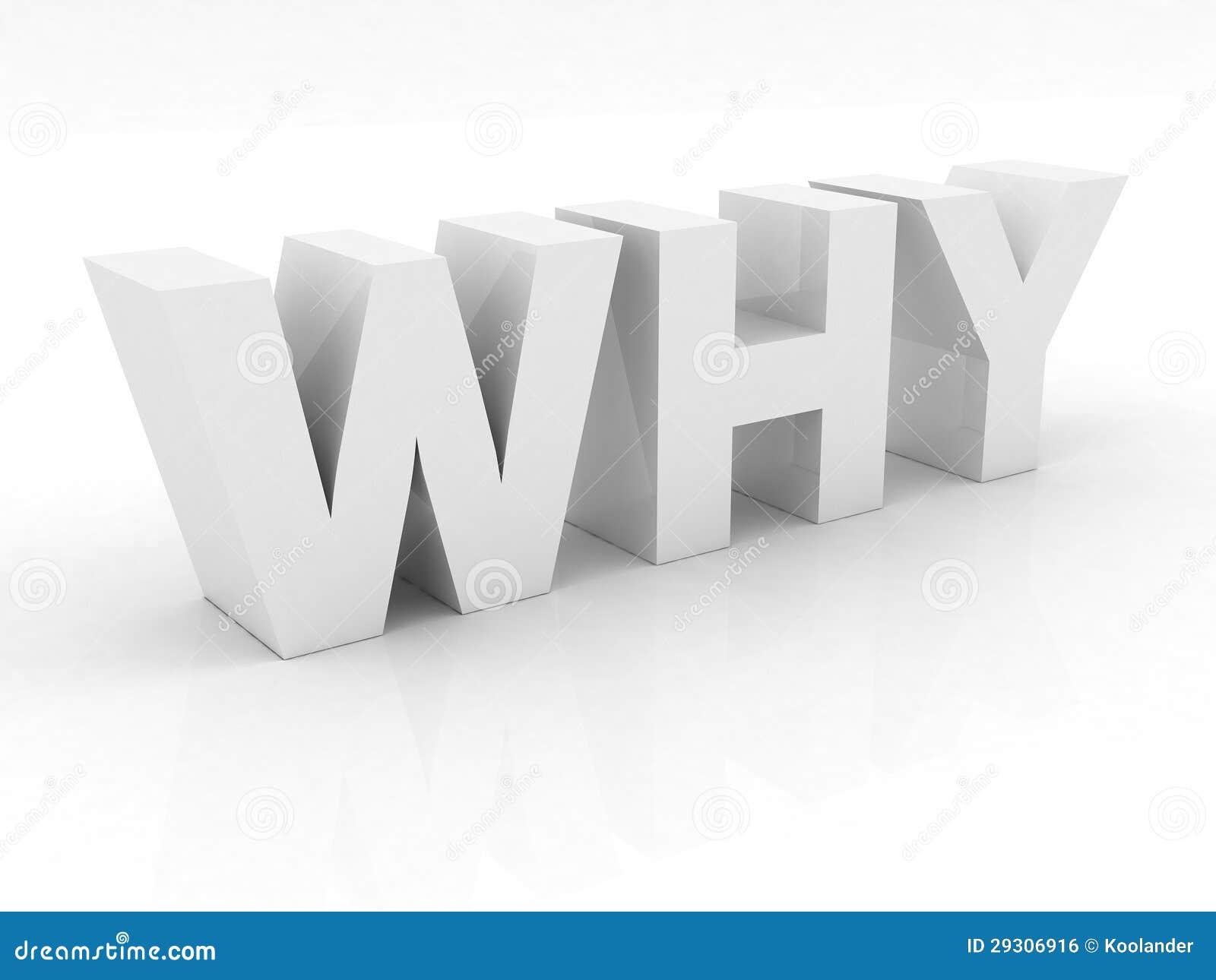 Why Text in 3D - White Color Stock Illustration - Illustration of three ...