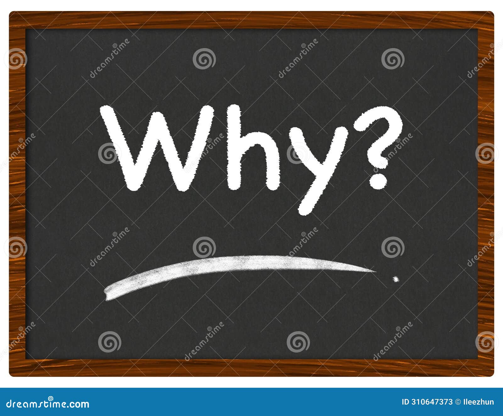 Why Blackboard Chalk Text stock illustration. Illustration of word ...
