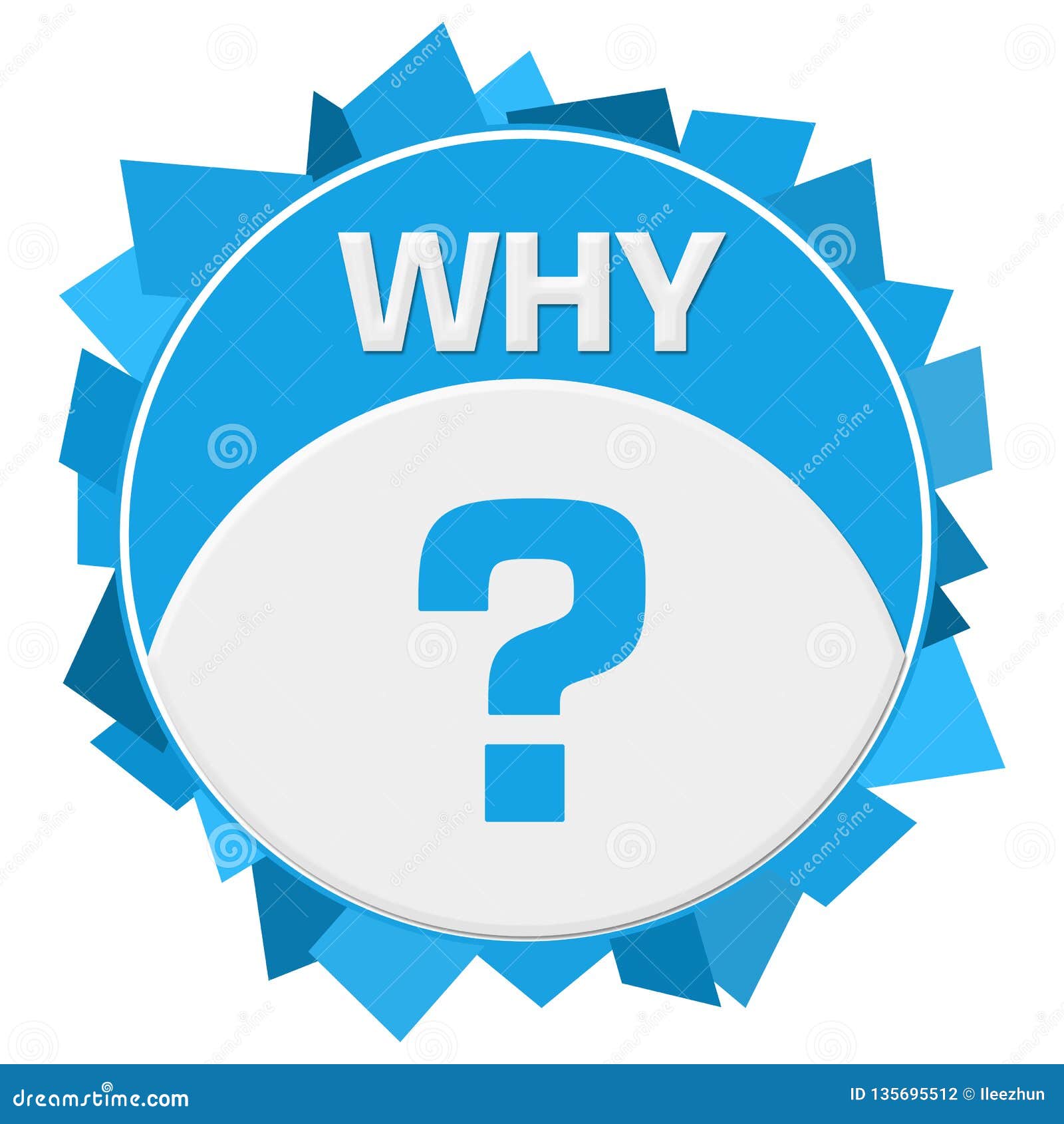 Why Blue Squares Text stock illustration. Illustration of asking ...