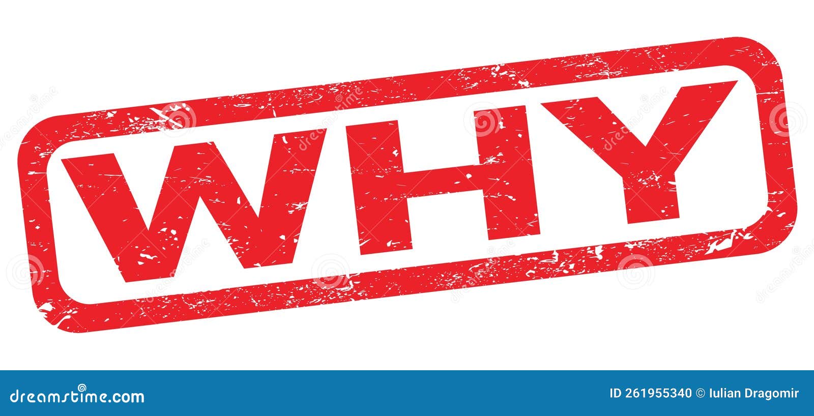 WHY Text Written on Red Rectangle Stamp Stock Illustration ...
