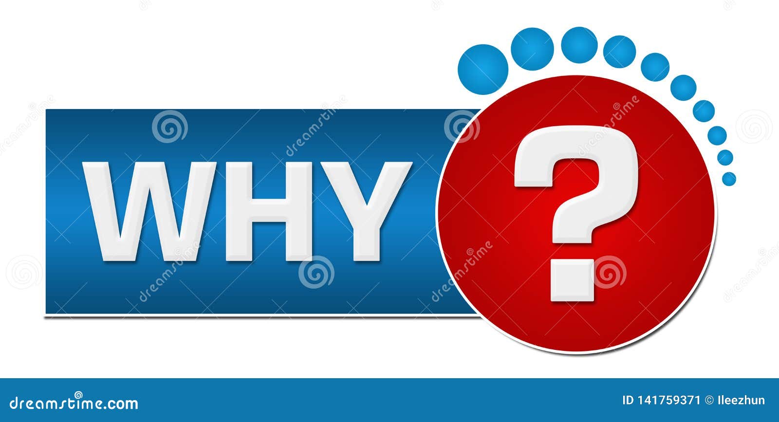 Why Red Blue Circular Dots stock illustration. Illustration of ...