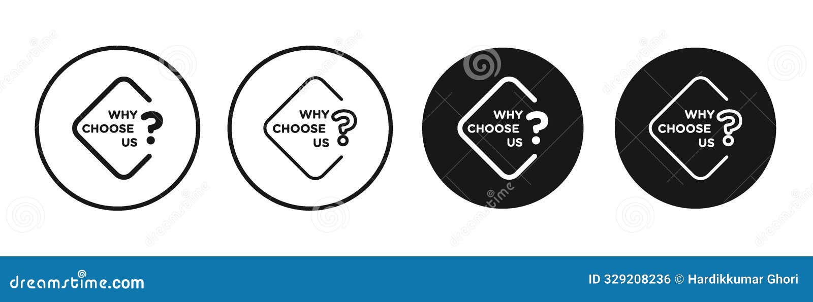 Why Us Icon Vector Set on White Background Stock Vector - Illustration ...