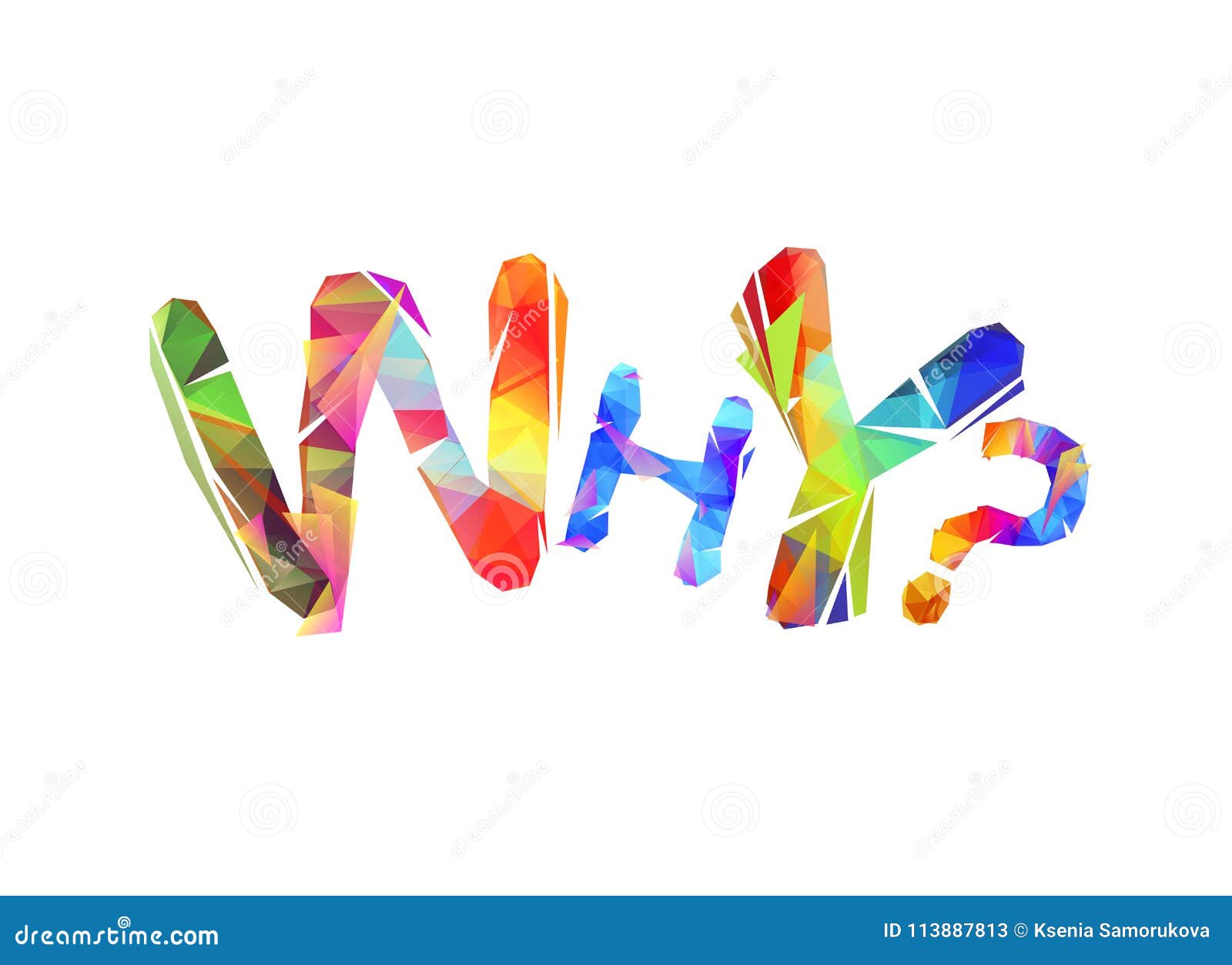 Why Vector Colorful Triangular Letters Stock Vector Illustration Of