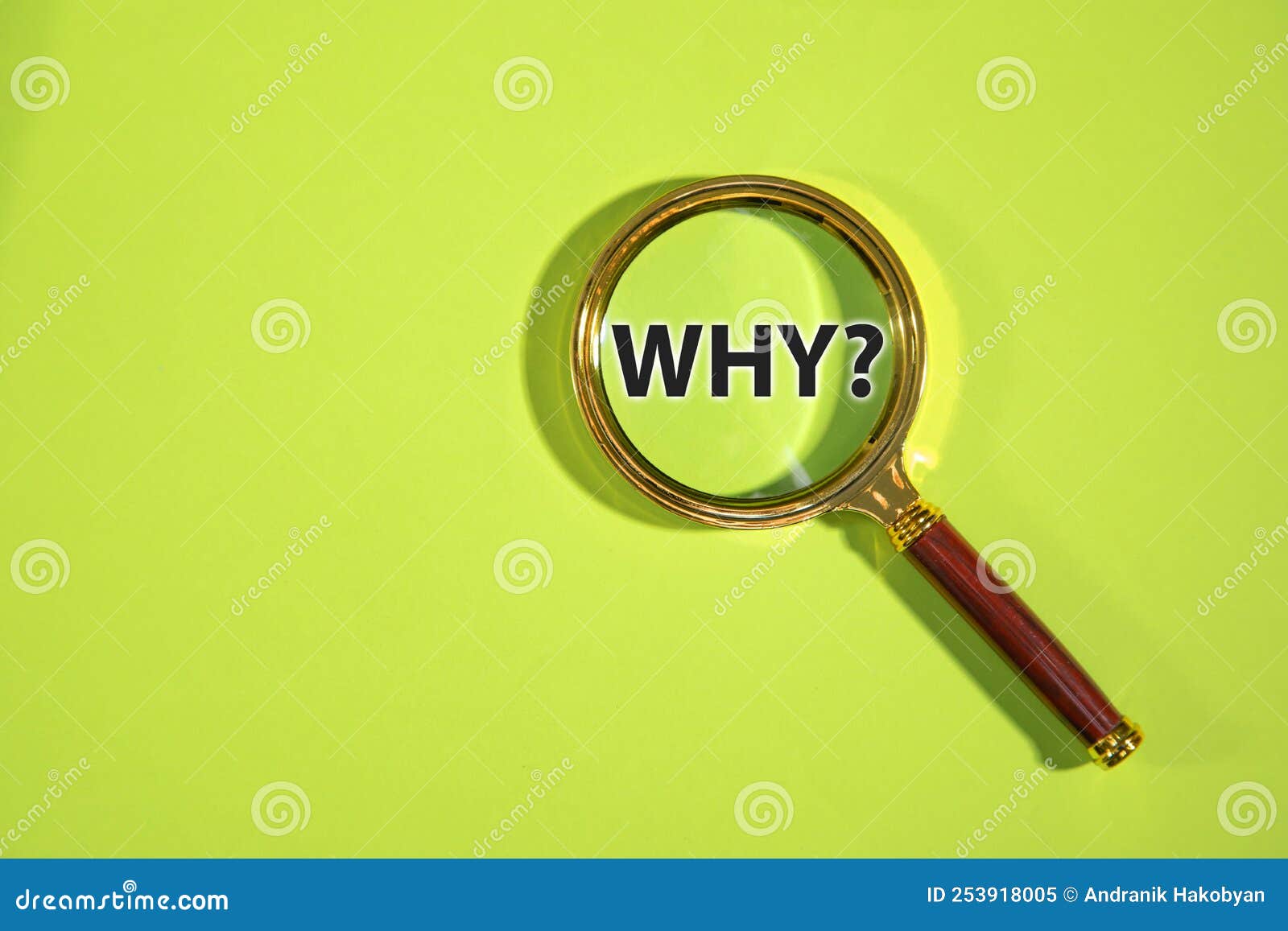 Why? Word through Magnifying Glass Stock Image - Image of loupe, search ...