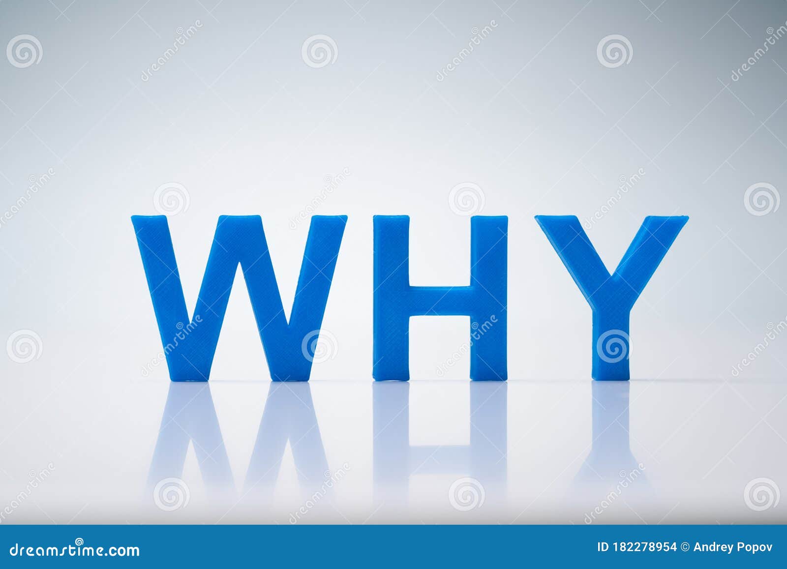 Why Word with Shadow Over White Desk Stock Photo - Image of choose ...