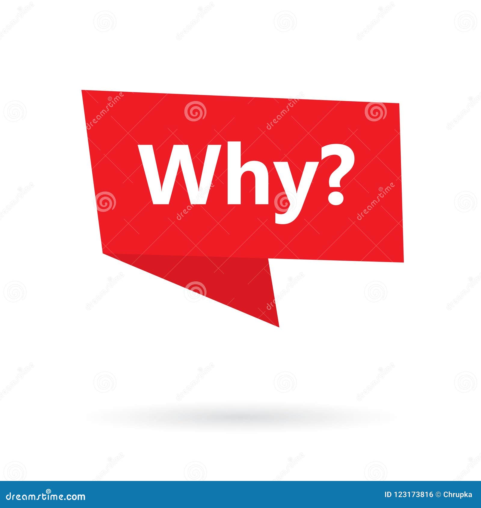 Why word on speach bubble stock vector. Illustration of geometric ...