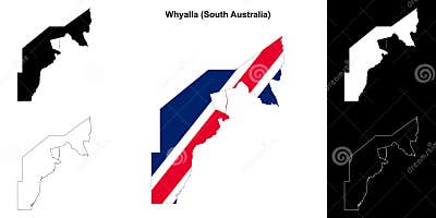 Whyalla outline map stock illustration. Illustration of contour - 334798656