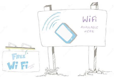 Wi Fi Available Sign stock vector. Illustration of signpost - 28928768