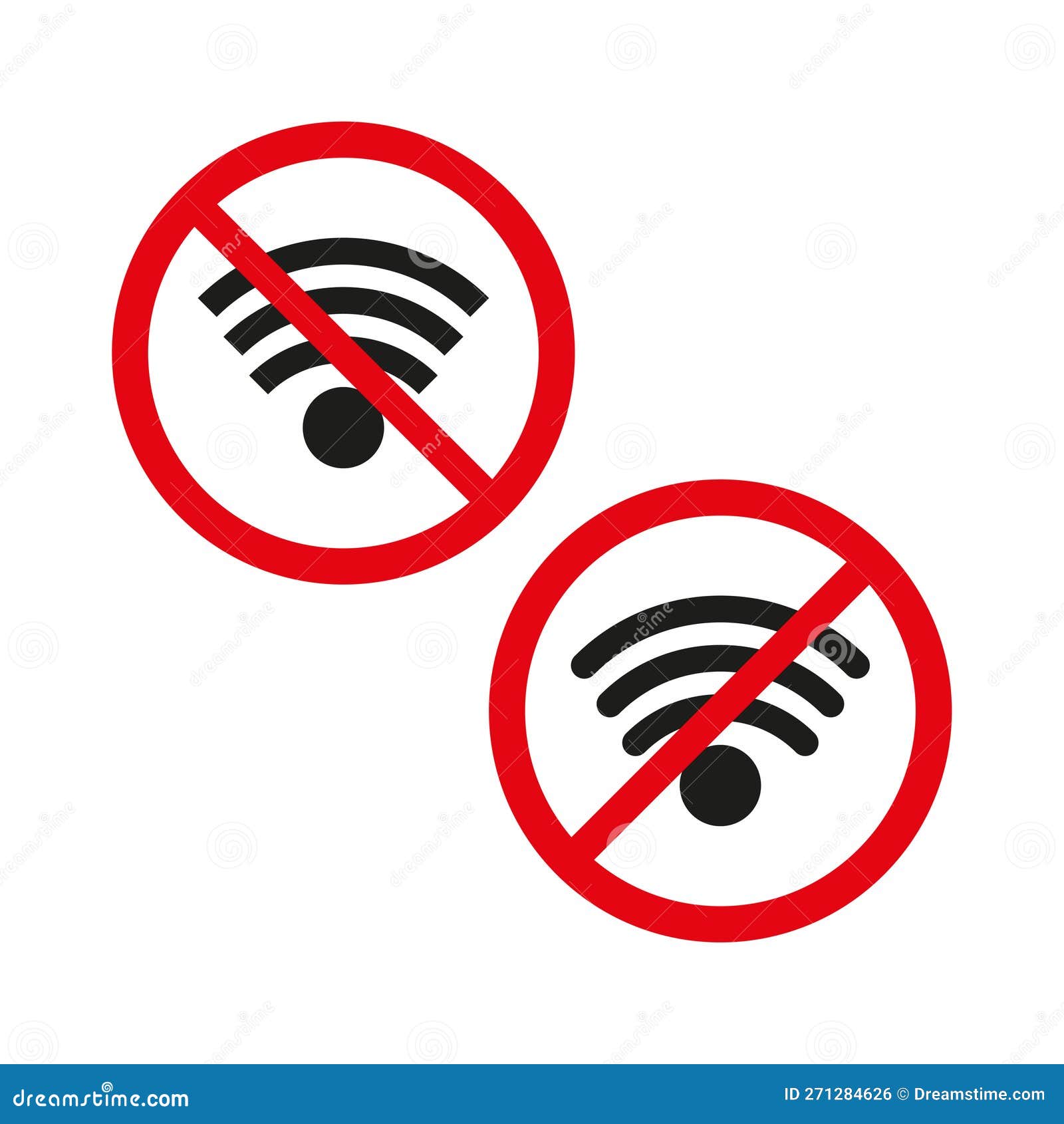 Wi-fi Ban. Internet Communication. Internet Network Concept. Vector ...