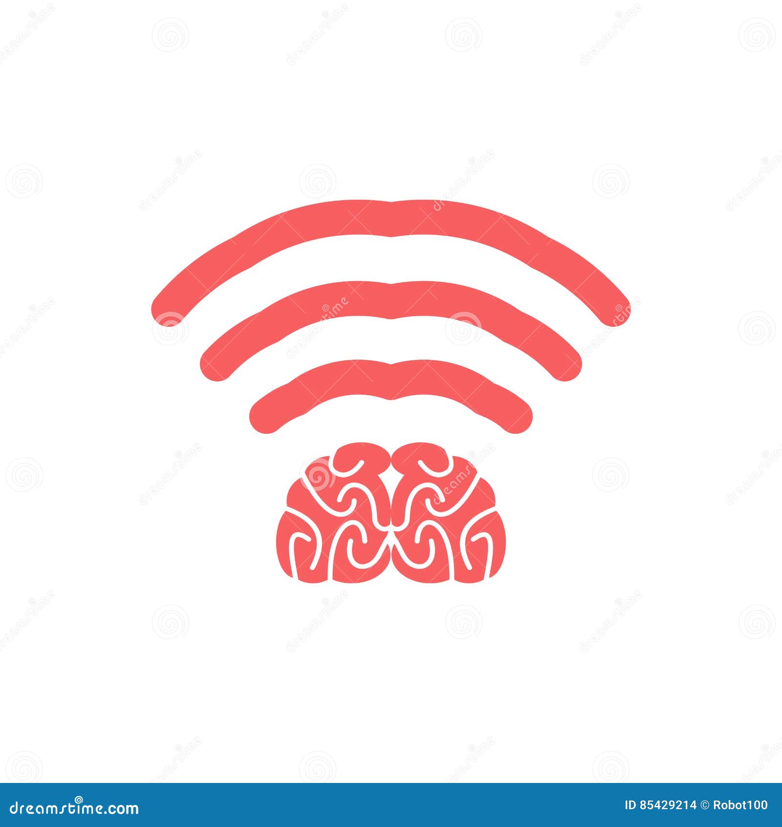 Brain And Wifi Logo Design Sign. Vector Illustration | CartoonDealer ...