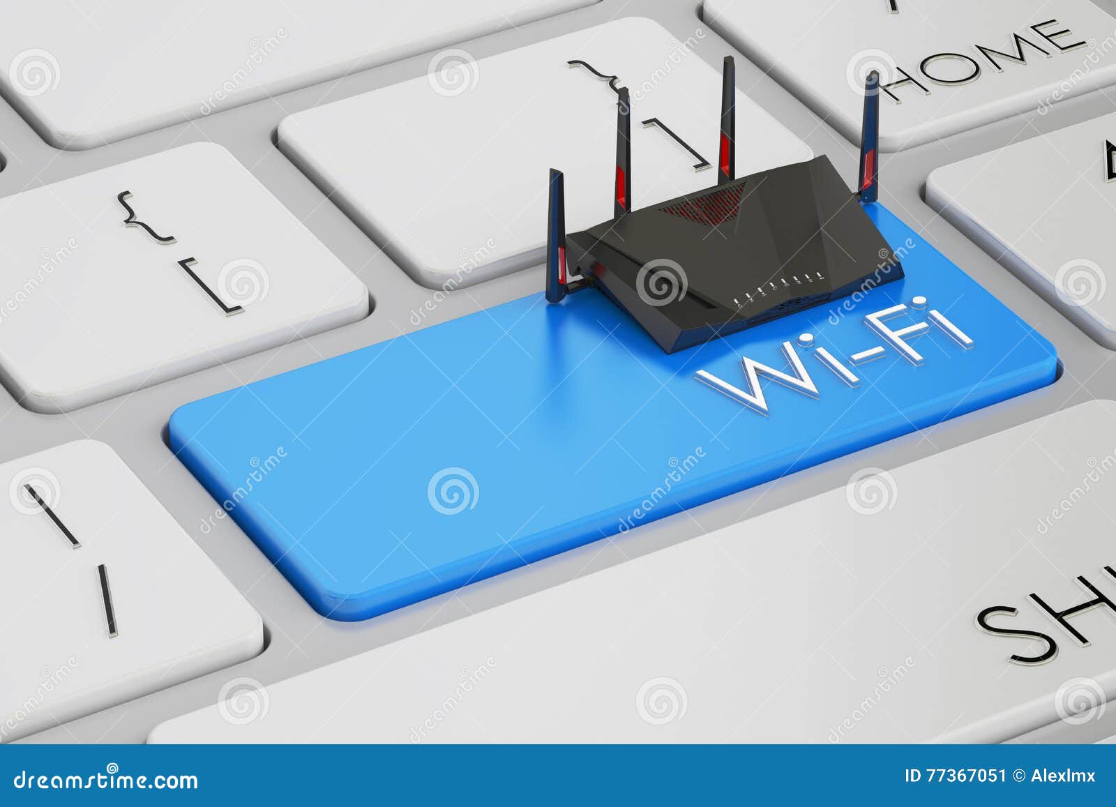 Wi-Fi button on keyboard stock illustration. Illustration of laptop ...