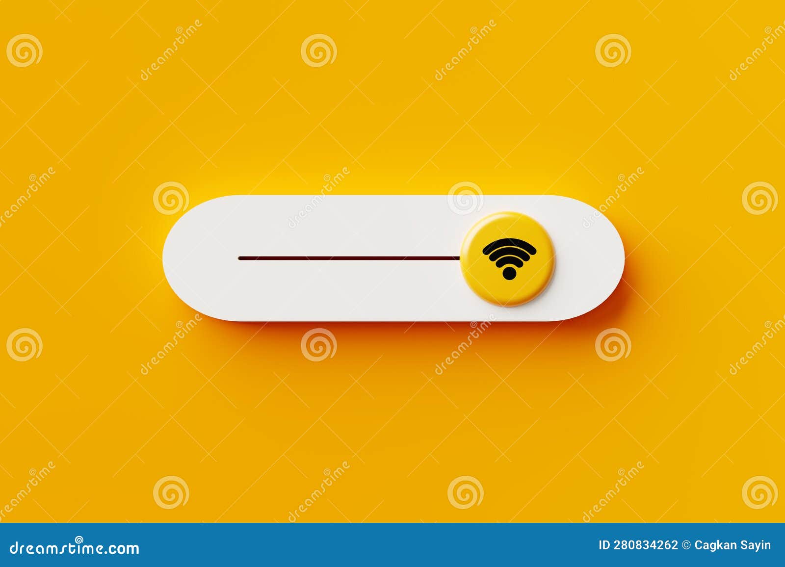 Wi-Fi on Button. Wireless Internet Connection Stock Illustration ...