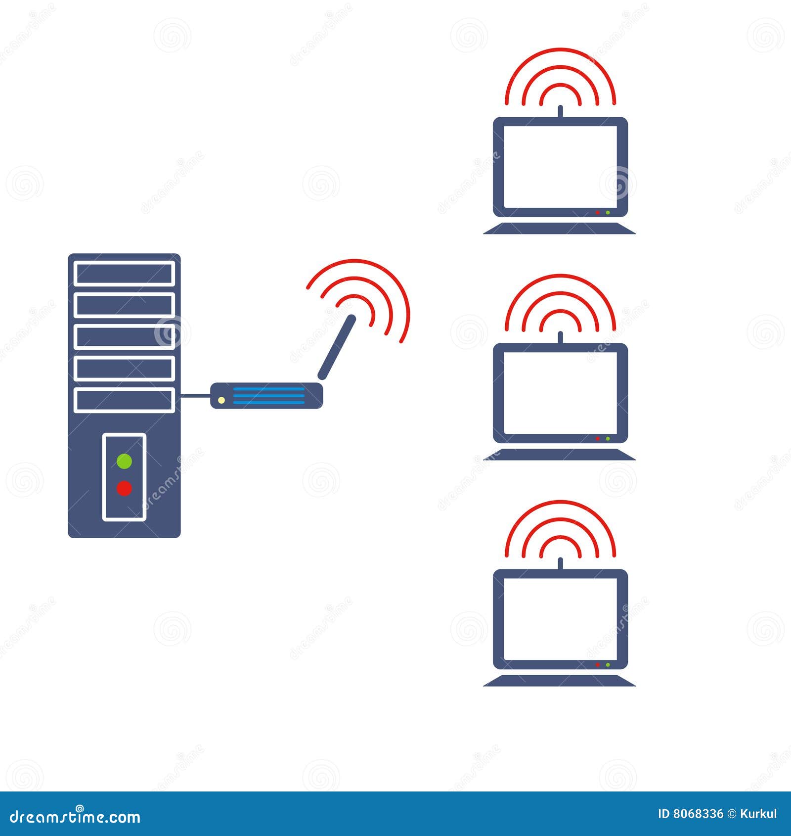Wi Fi connection stock illustration. Illustration of digital - 8068336