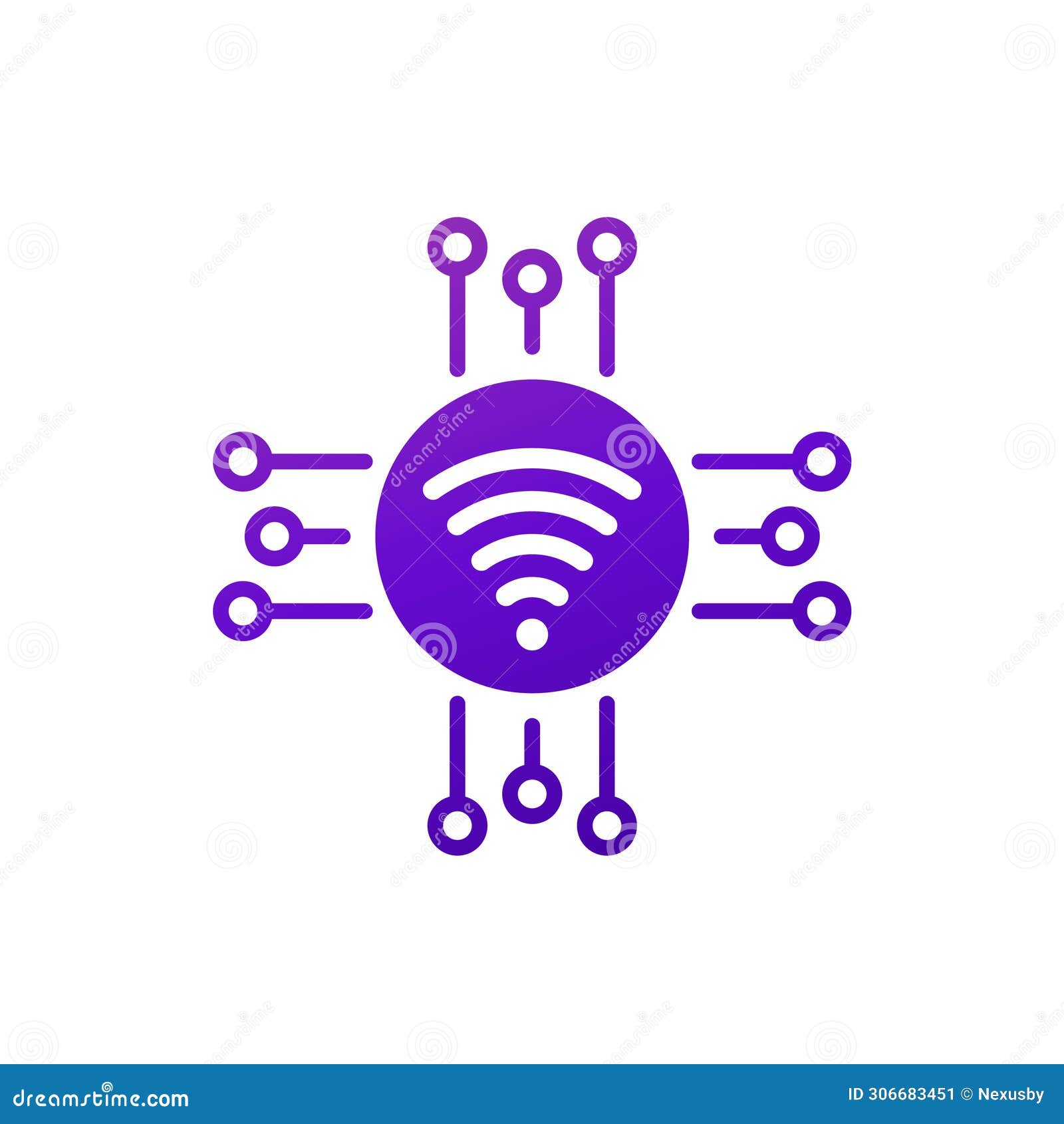 Wi-fi Connection Icon, Fast Wi-fi Network Stock Illustration ...