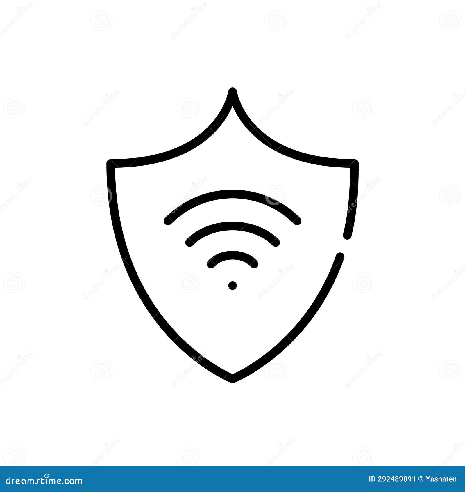 Wi-fi Connection Protection. Secure Internet Symbol. Protection Shield ...