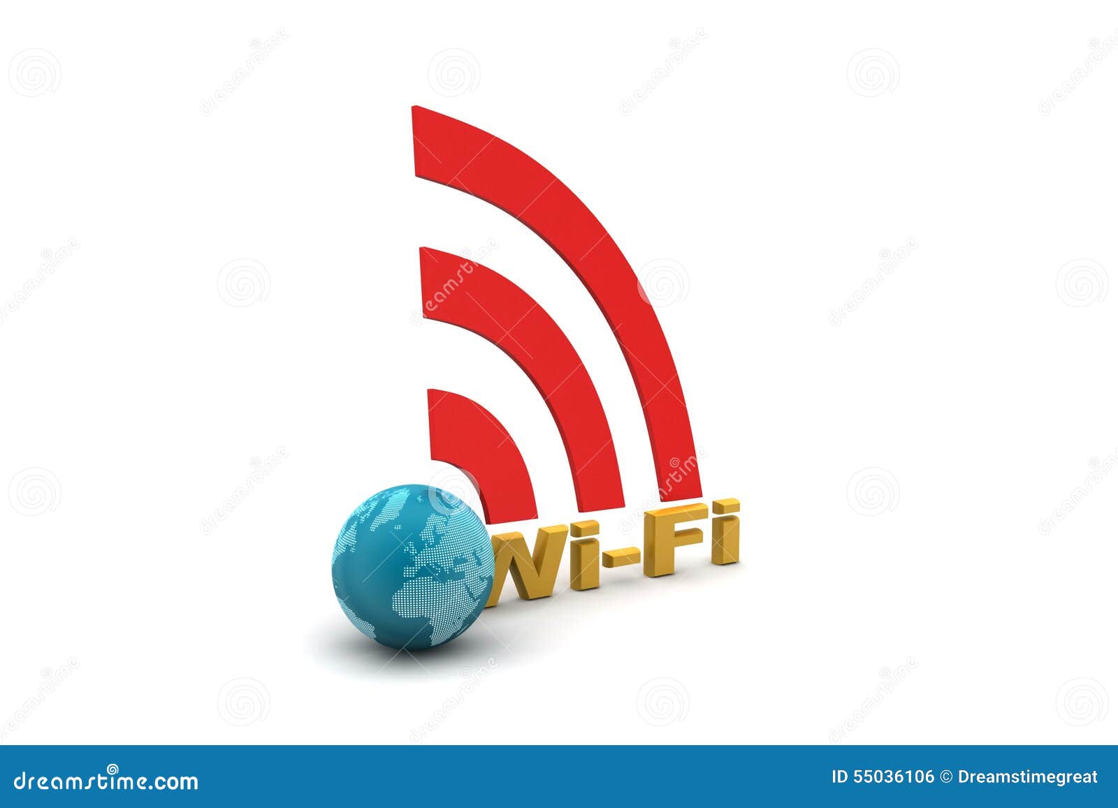 Wi-fi connection stock illustration. Illustration of blue - 55036106